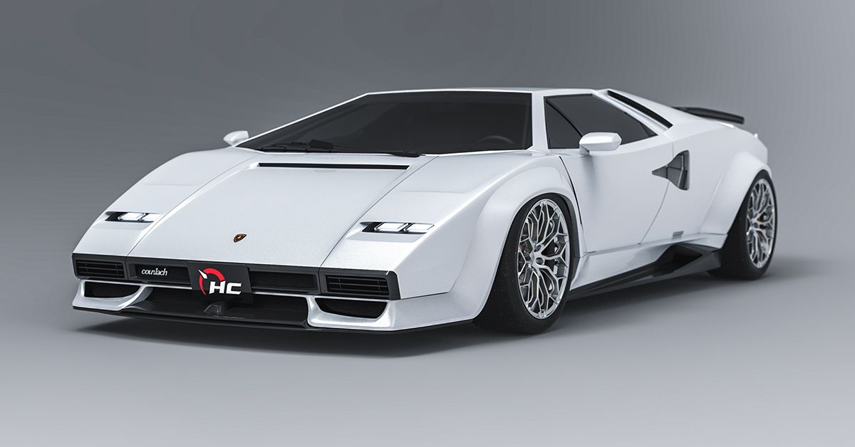 Lamborghini Countach Rendering Illustrates An Even More Striking Raging ...