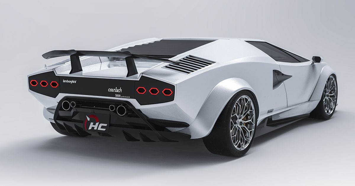Lamborghini Countach Rendering Illustrates An Even More Striking Raging ...