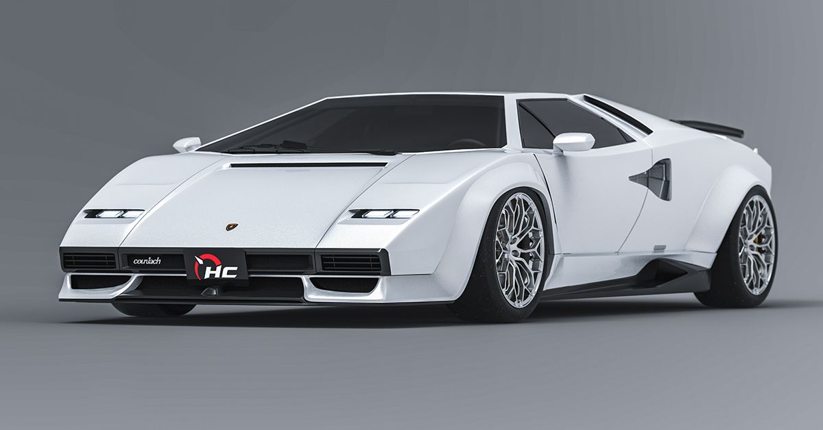 Lamborghini Countach Rendering Illustrates An Even More Striking Raging ...