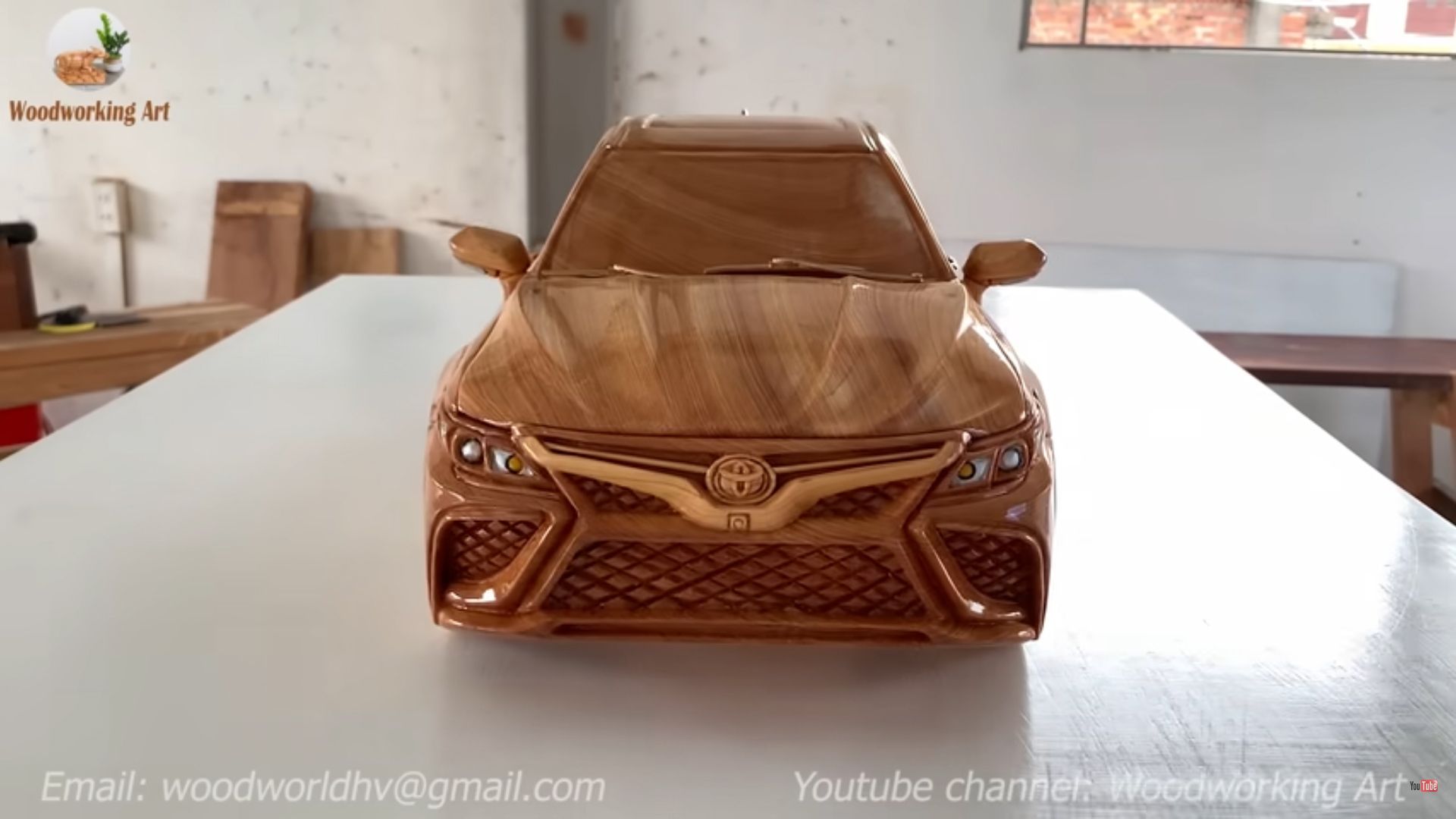 Woodworking Art's 2023 Toyota Camry Wood Carving Is Simply Stunning