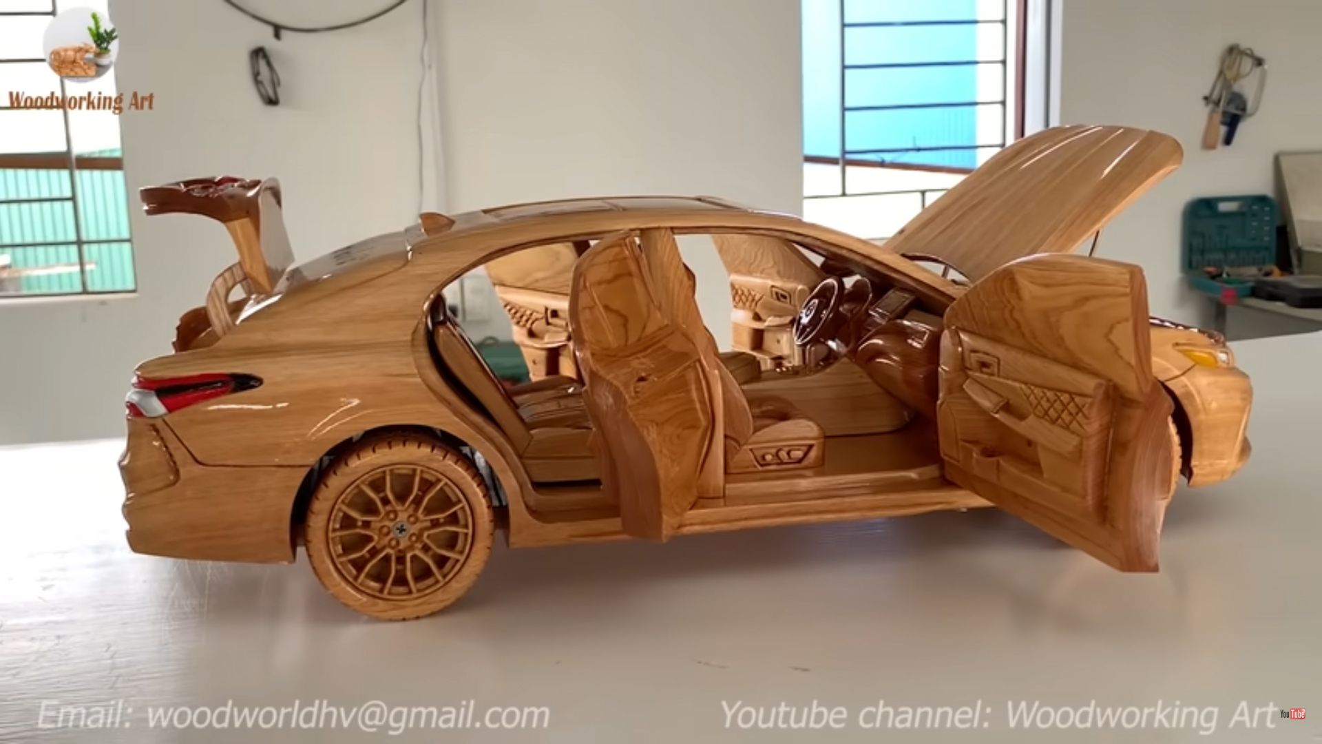 Woodworking Art's 2023 Toyota Camry Wood Carving Is Simply Stunning