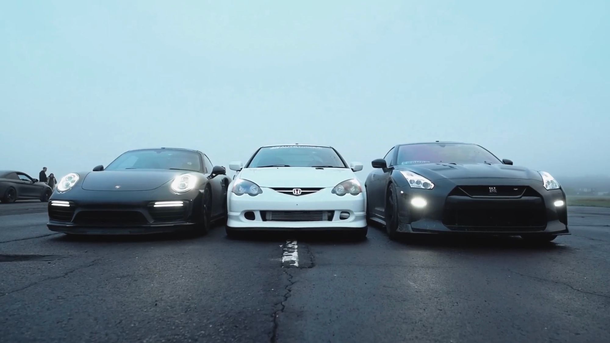 Watch This AWD Supercar Showdown Between A 911 Turbo, Integra Type-R ...