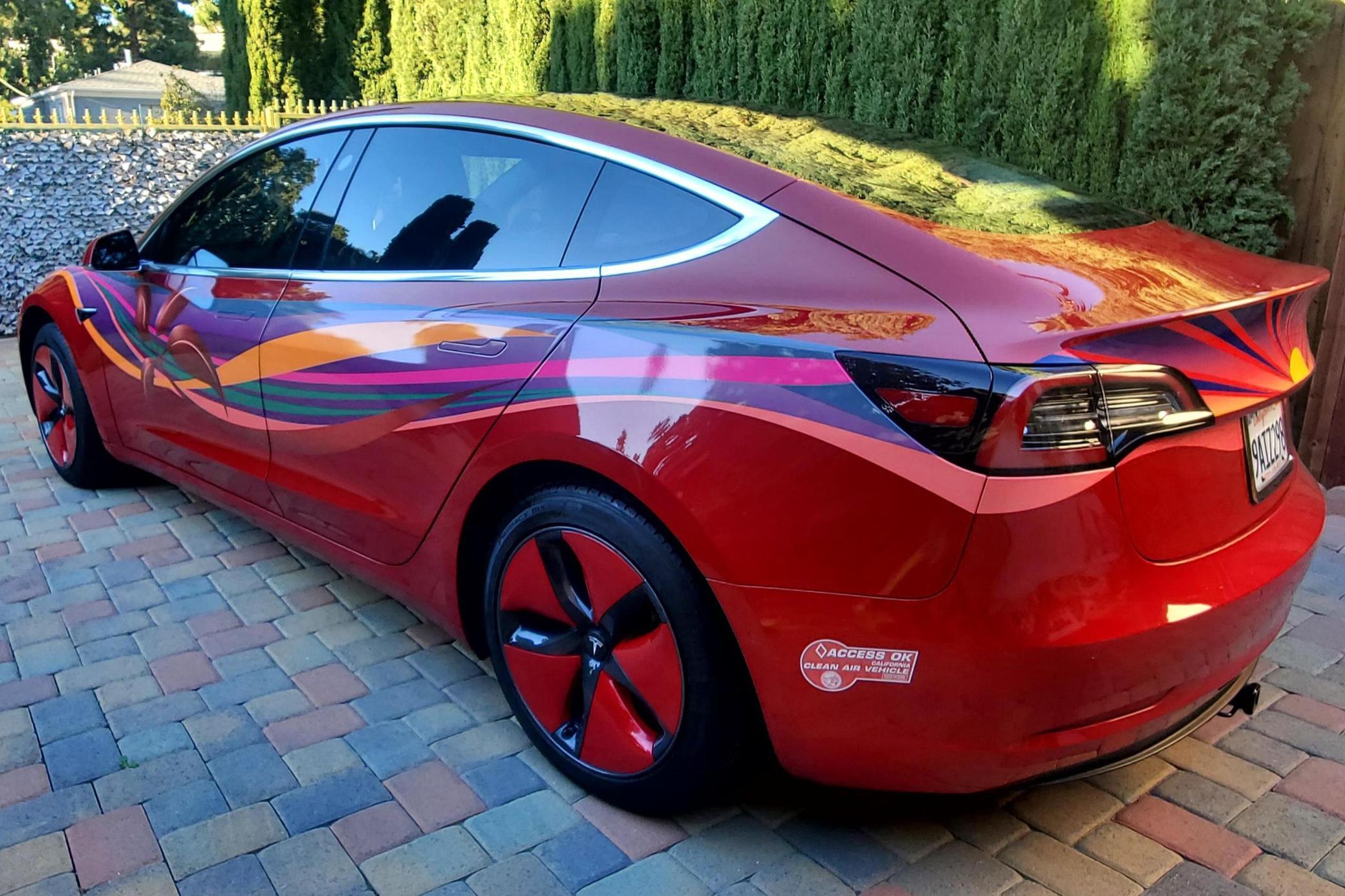 This Tesla Model 3 Looks Like An Ev Take On Bmws Art Cars