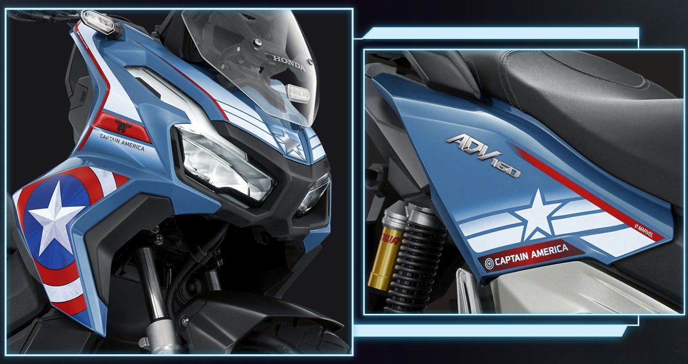 Honda Unveils Iron Man And Captain America-Themed ADV 160 Scooters