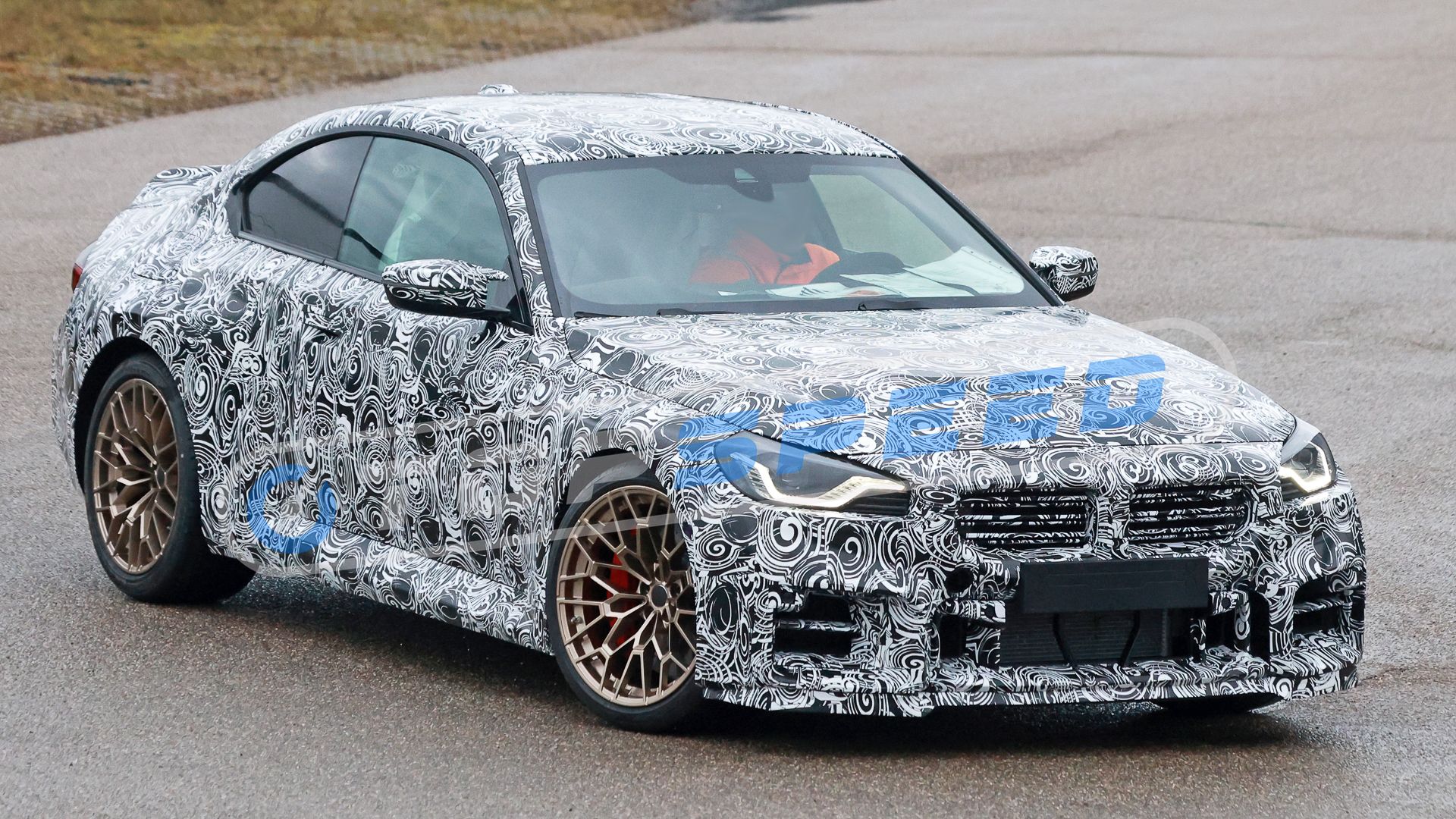 2025 BMW M2 CS Spied With Production Ready With Gold Wheels