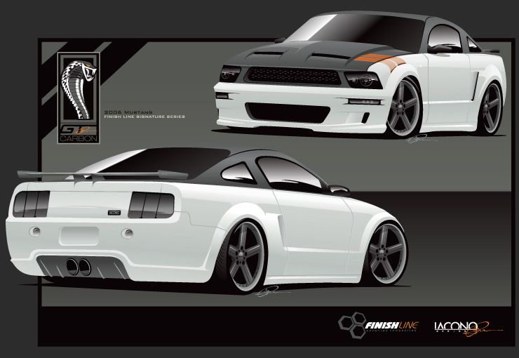 2007-2009 Ford Mustang GT500 Widebody Aerodynamic Body Kit, 60% OFF