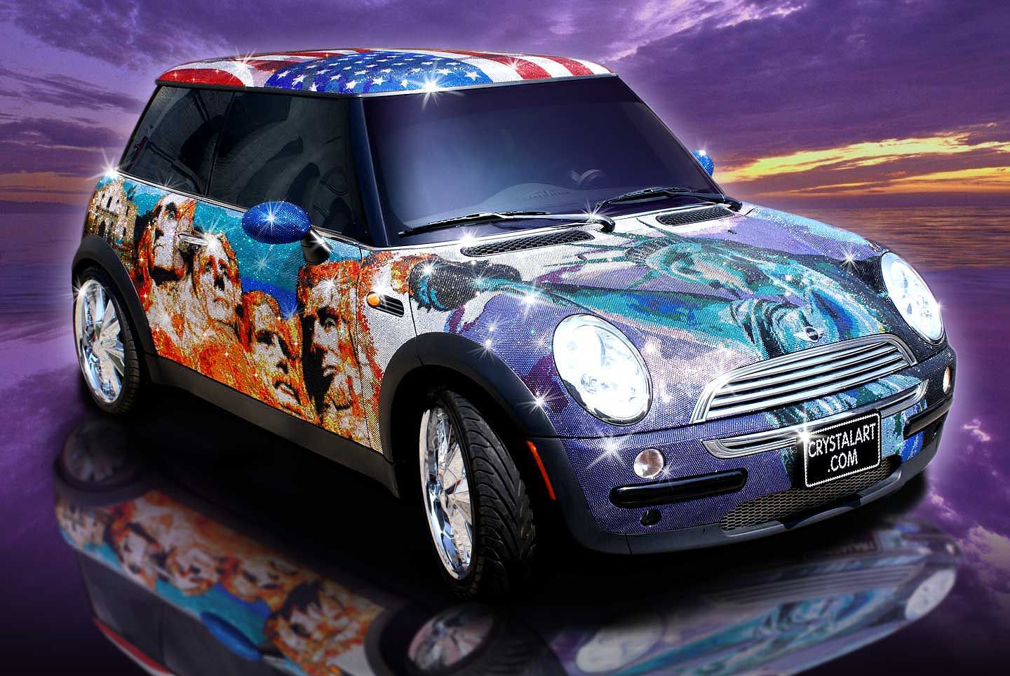 American Icon: a Mini Cooper with one-million Swarvoski crystals
