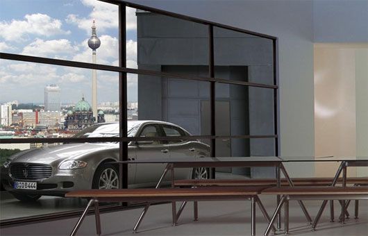 German garage lifts cars right where owners can see them