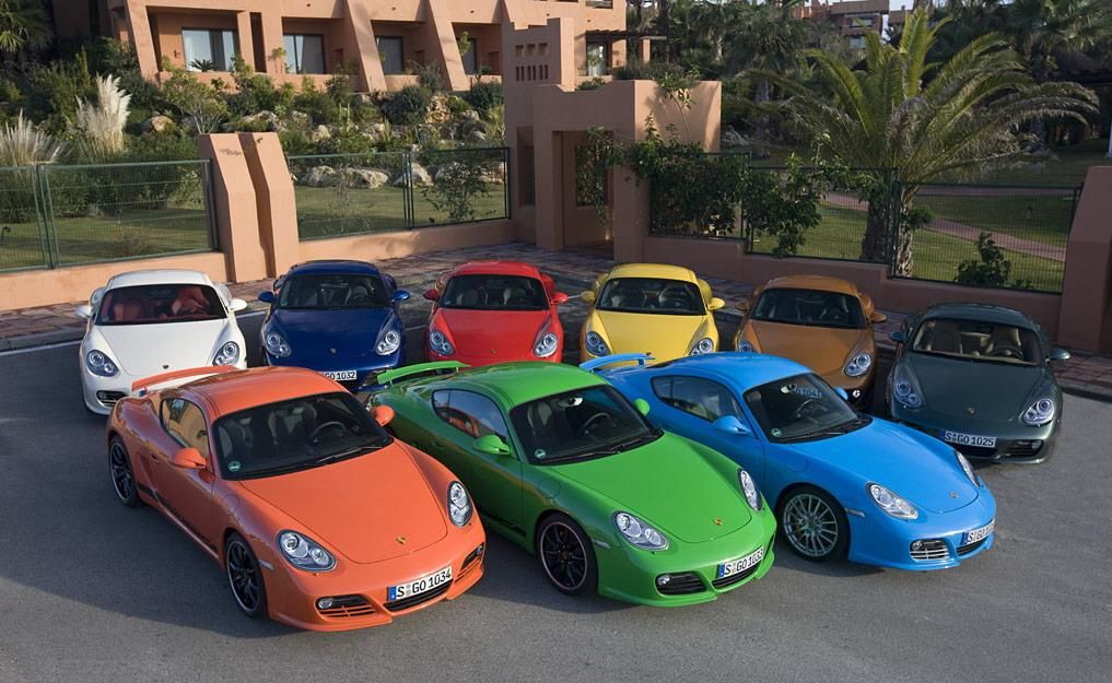 Porsche Cayman S - full color line-up