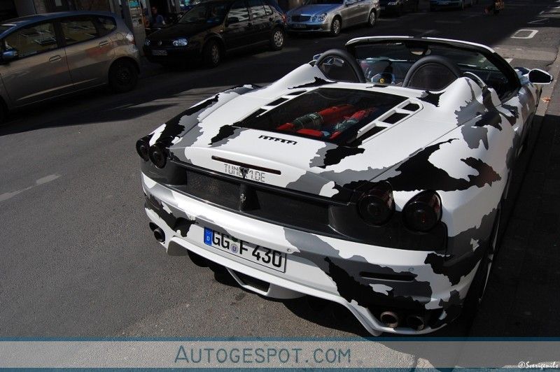 Ferrari F430 Spider spotted with unique wrap