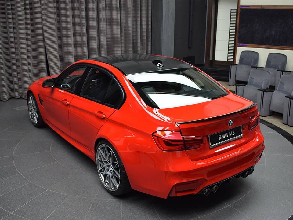 BMW M3 Looks Amazing Wearing Ferrari Red Paint