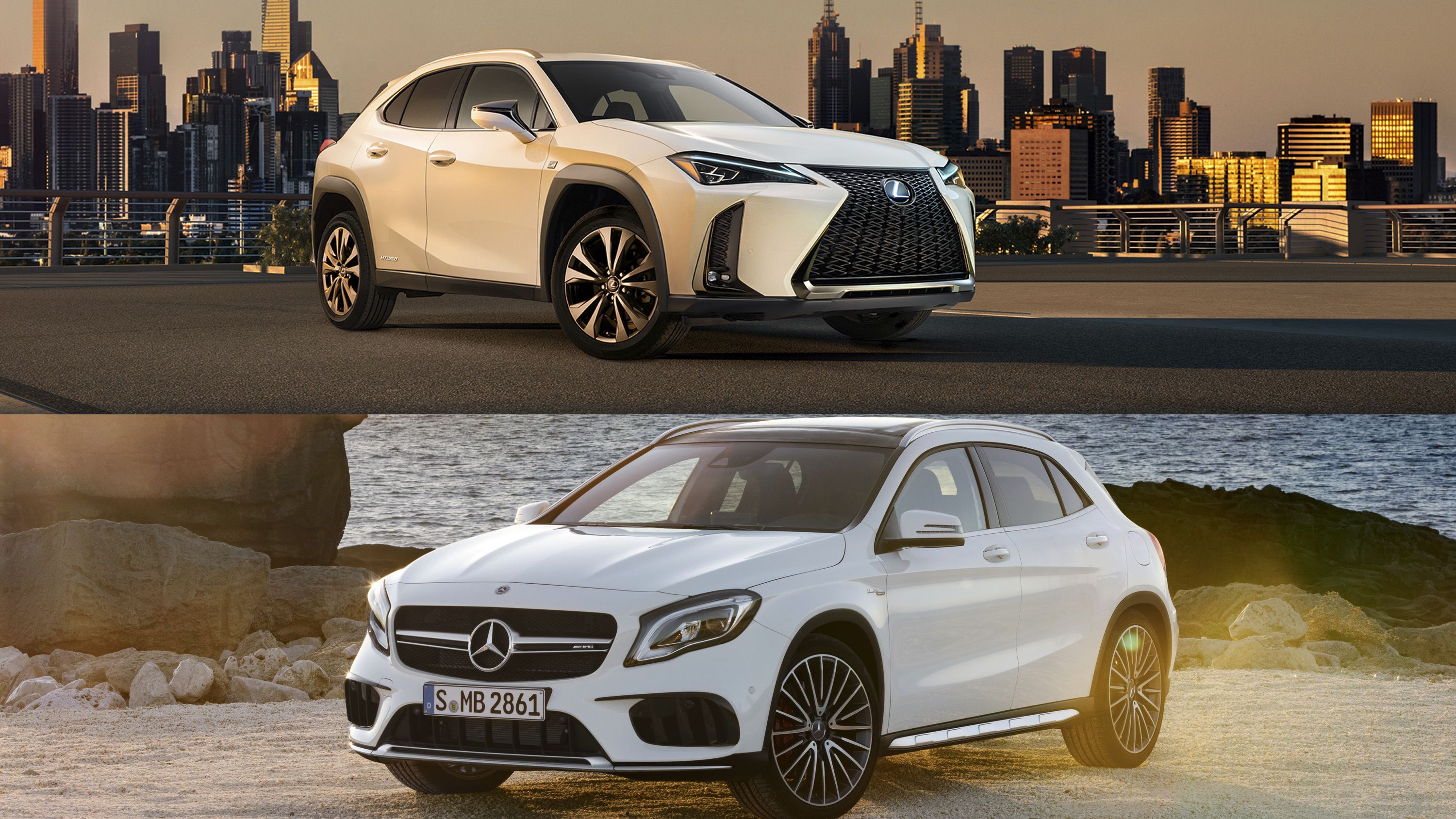 Visual Comparison: 2019 Lexus UX vs 2018 Mercedes-Benz GLA