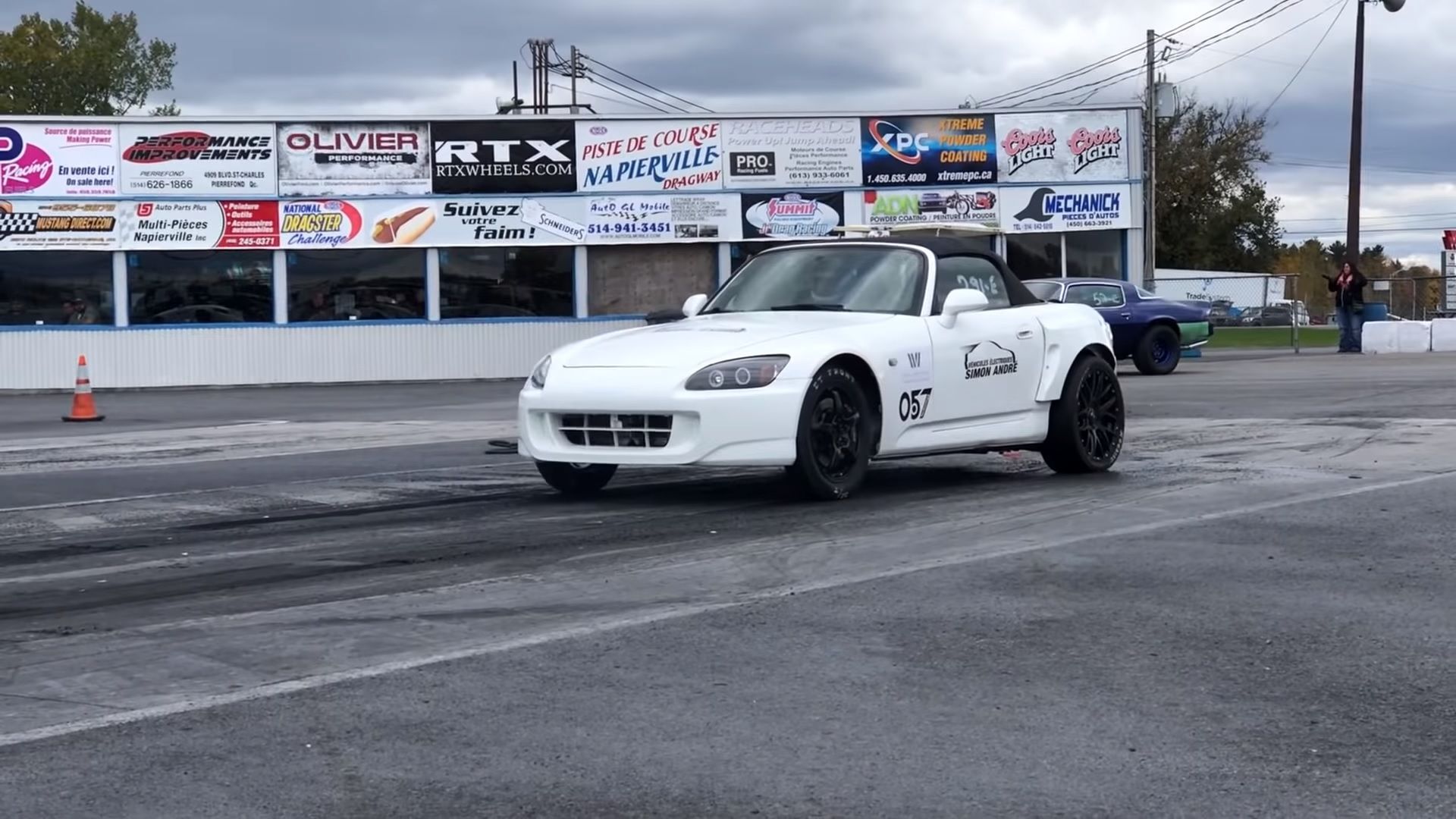 Watch a Tesla-Powered 2006 Honda S2000 Run a 10-Second Quarter Mile