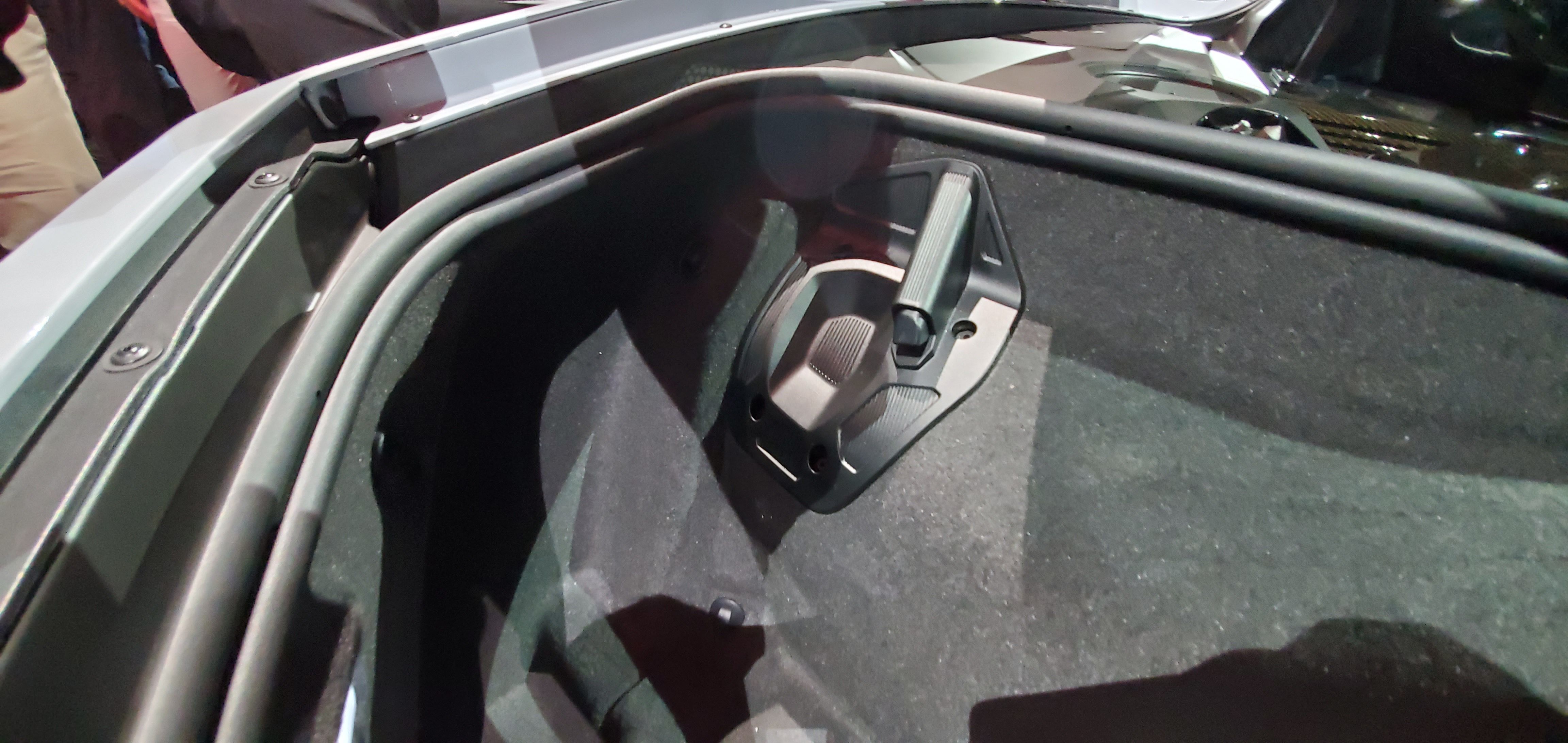The 2020 Chevy C8 Corvette Has Specific Roof Mounts in the Trunk for ...