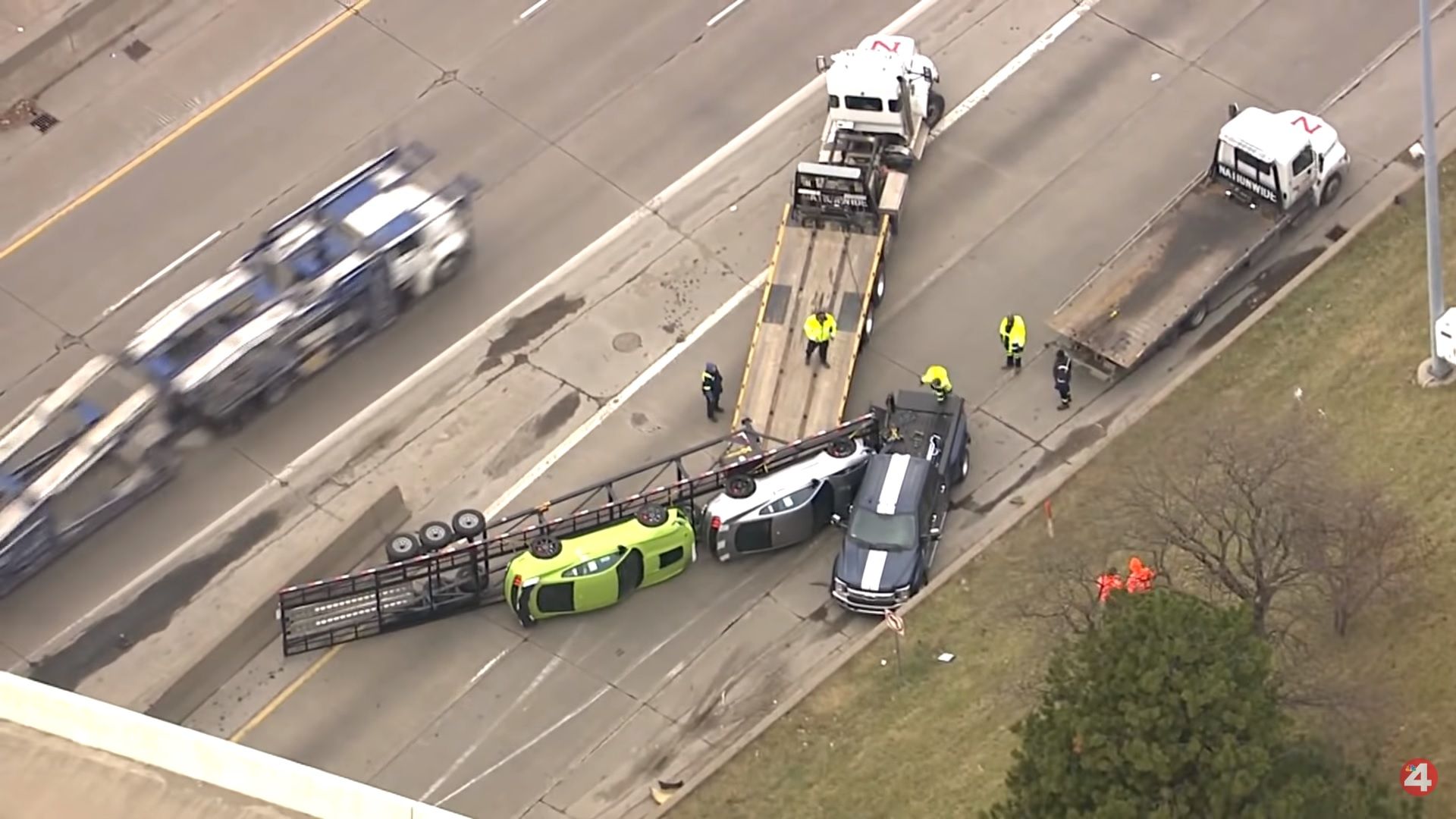 Ouch: Pickup Truck Crashes on Detroit Highway, Destroys Two Shelby ...