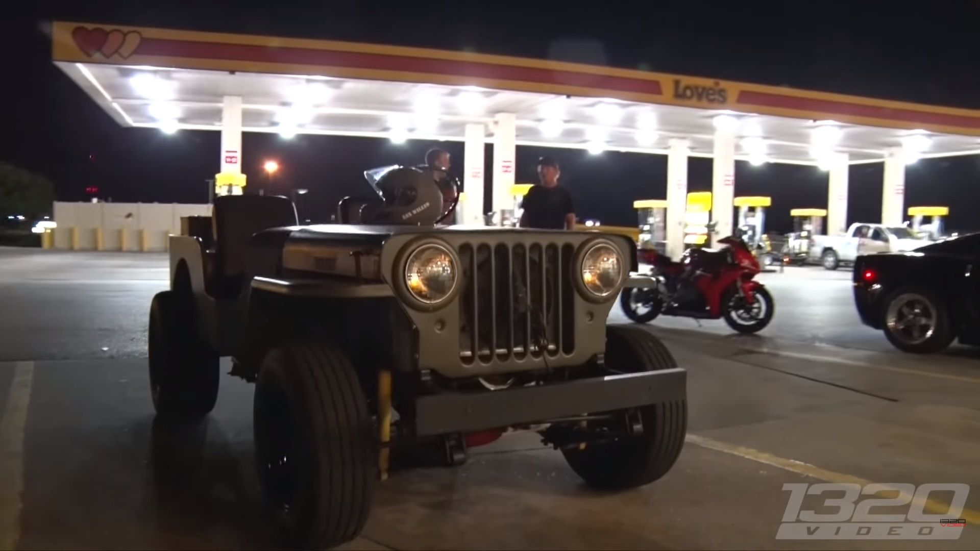 Ridiculous Drag Race: LSX-Powered Willys Jeep vs. Chevy Corvette Z06
