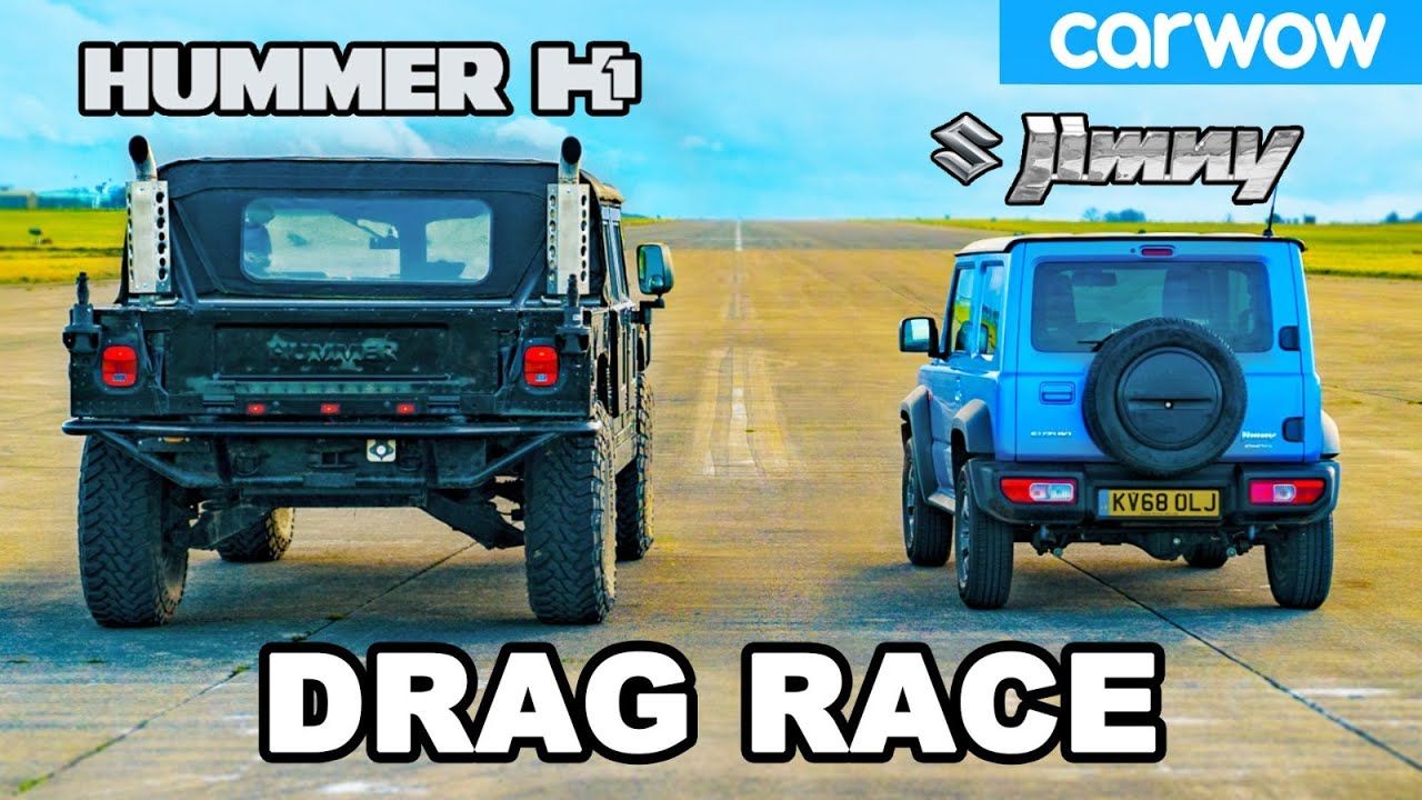 Watch a Suzuki Jimny Take On The Mighty Hummer H1 In a Drag Race