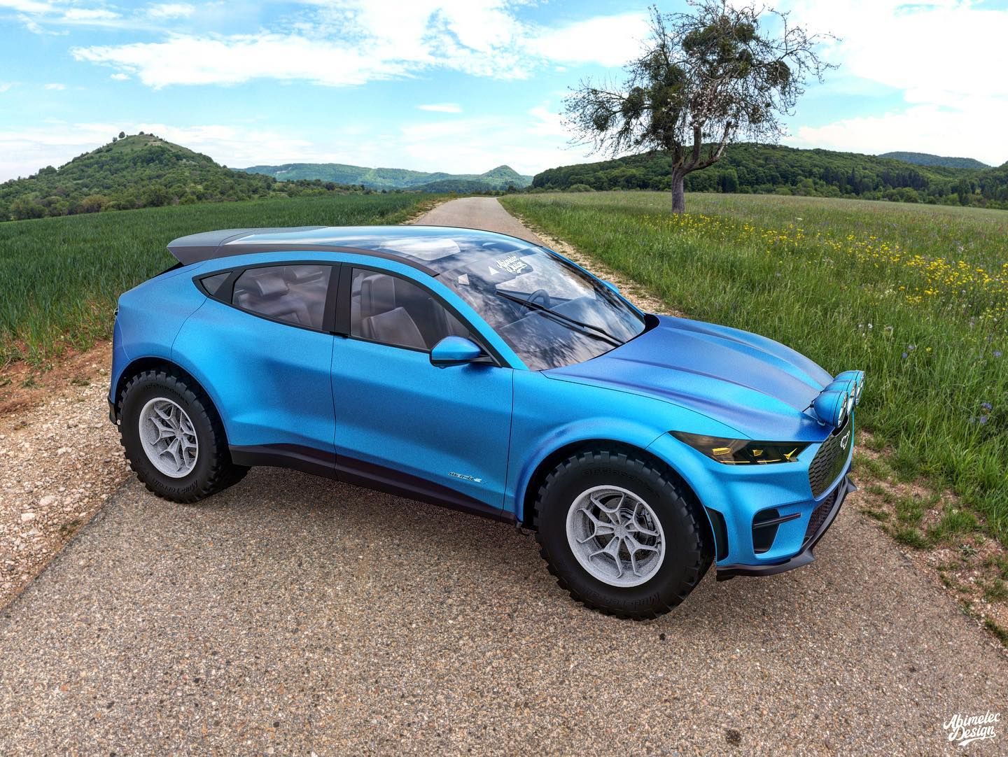 Check Out This Ford Mustang Mach-E Rendered As An Electric Rally Car