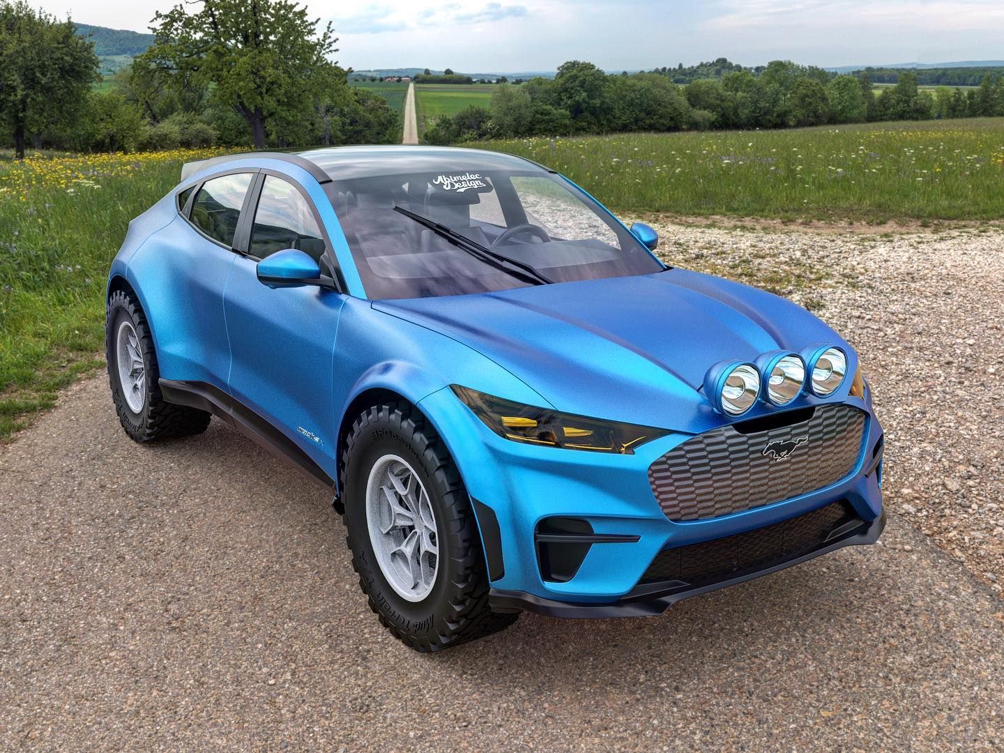 Check Out This Ford Mustang Mach-E Rendered As An Electric Rally Car