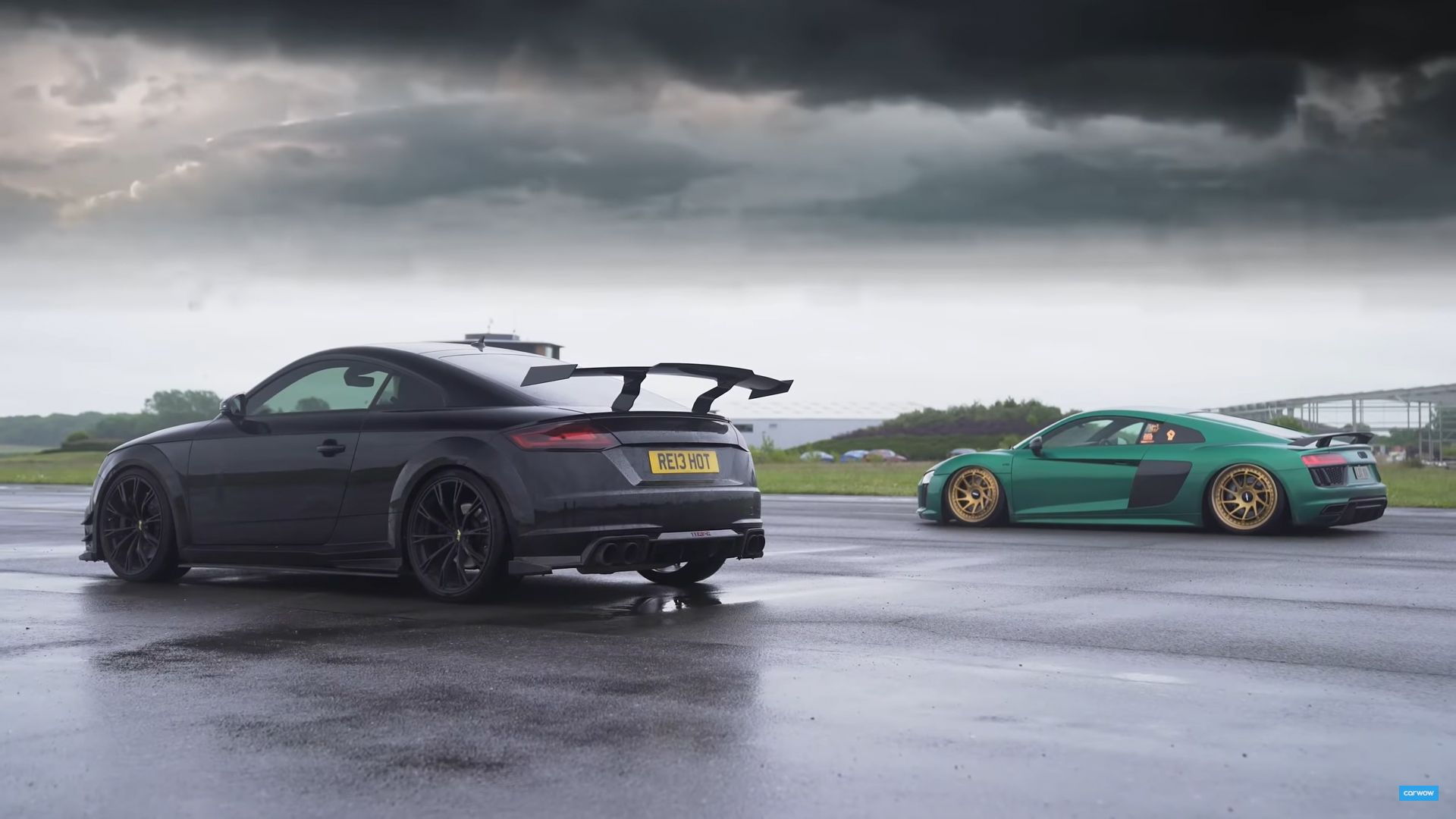 Kick Off Your Weekend By Watching an Audi R8 Take on an Audi TT RS-R
