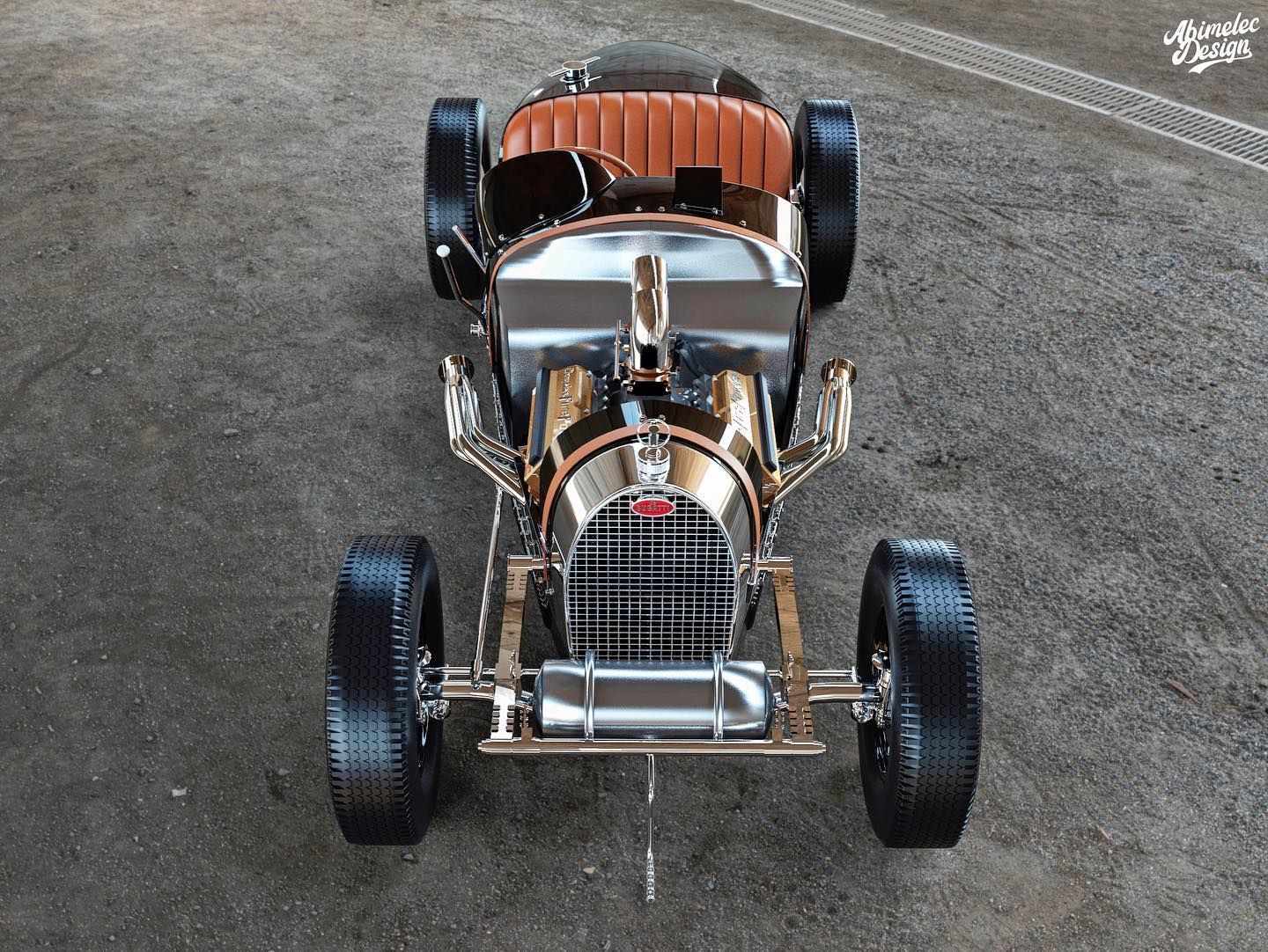 This Bugatti Type 35 Hot Rod Render Dances On the Border of Blasphemy