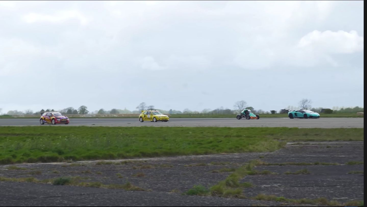 Watch How Some Rallycross Racercars Bully A Lamborghini Aventador SV on ...