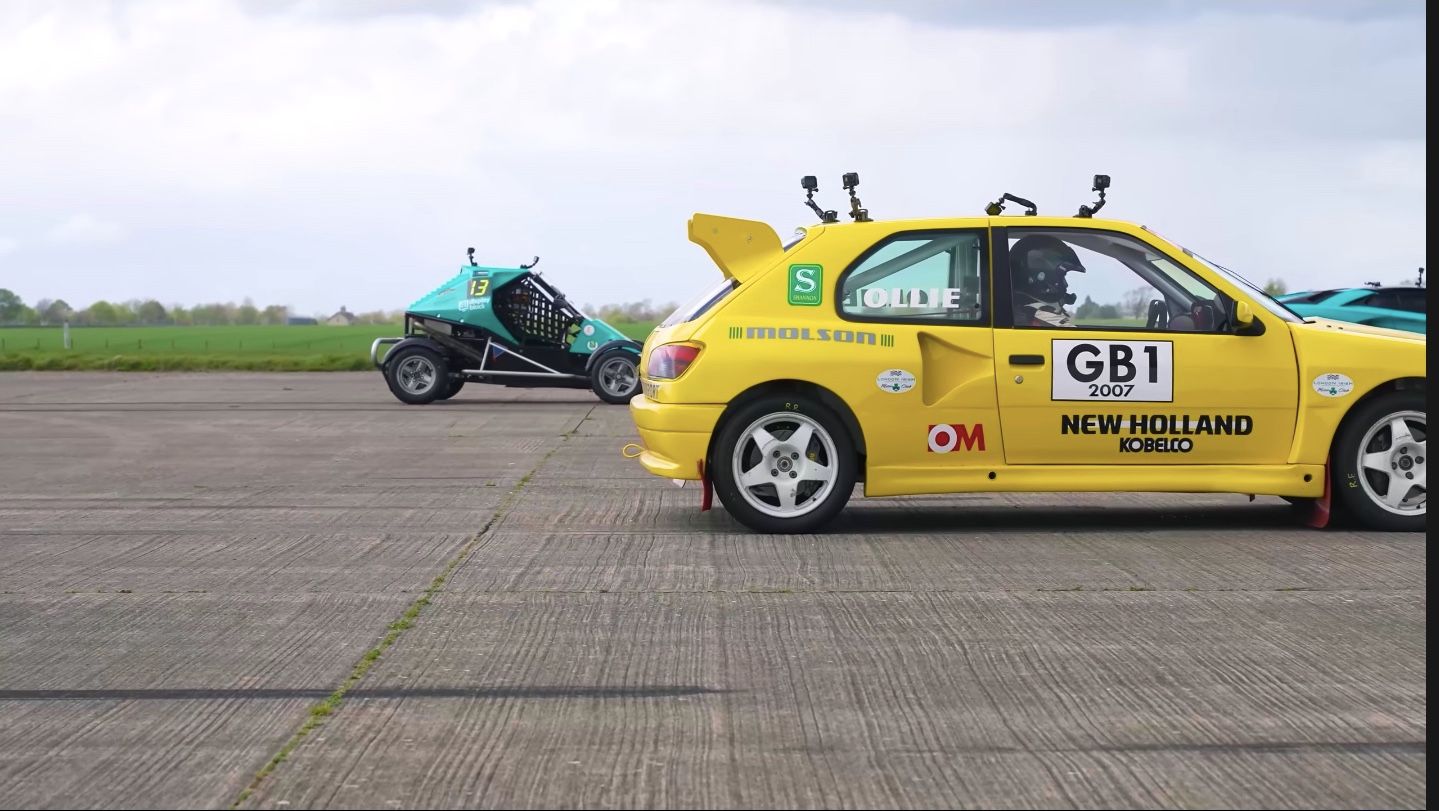 Watch How Some Rallycross Racercars Bully A Lamborghini Aventador SV on ...