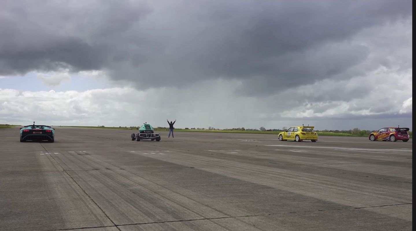 Watch How Some Rallycross Racercars Bully A Lamborghini Aventador SV on ...