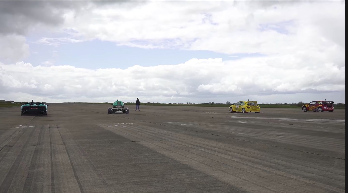 Watch How Some Rallycross Racercars Bully A Lamborghini Aventador SV on ...