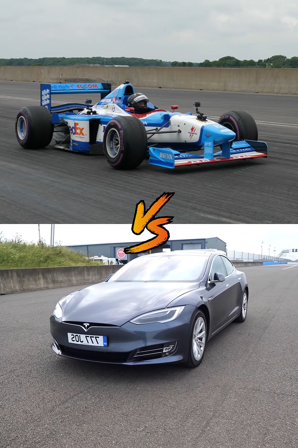 Does The Tesla Model S Stand Any Chance Against An F1 Car On A Drag Strip?