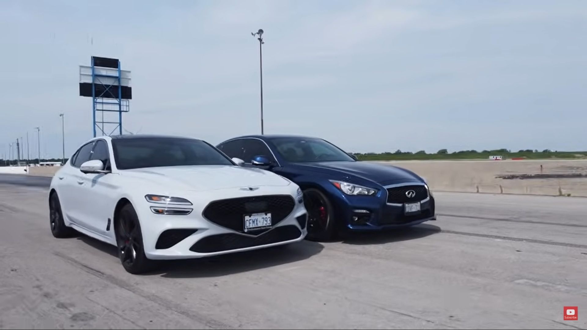 Genesis G70 3.3T vs Infiniti Q50 RedSport - The Drag Race You Never ...