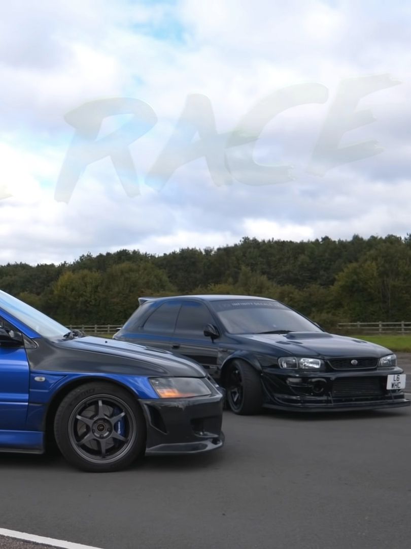 JDM Drag Race: 495 HP Mitsubishi Lancer EVO 7 Versus 488 HP Subaru ...