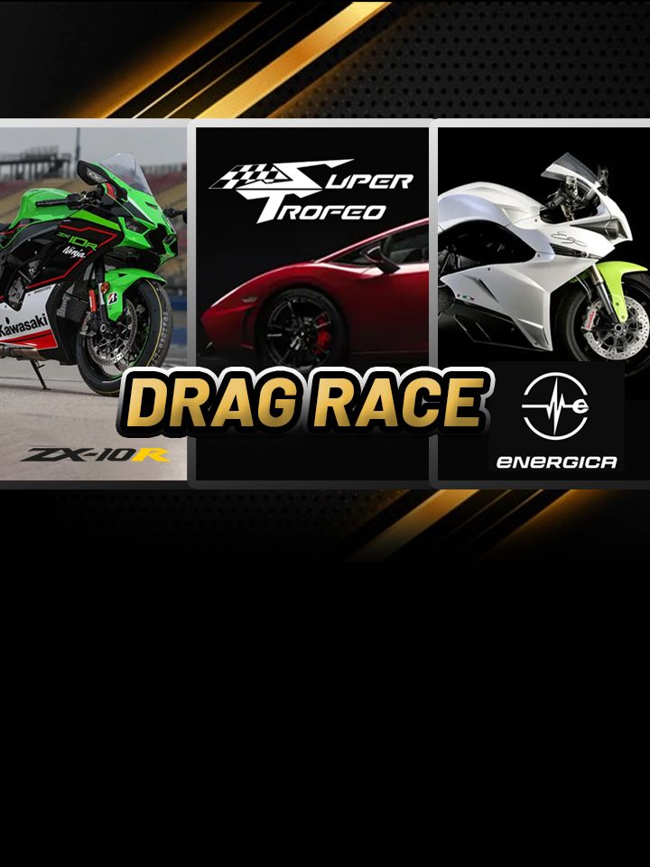 Drag Race: Electric bike vs. Petrol Bike vs. Supercar