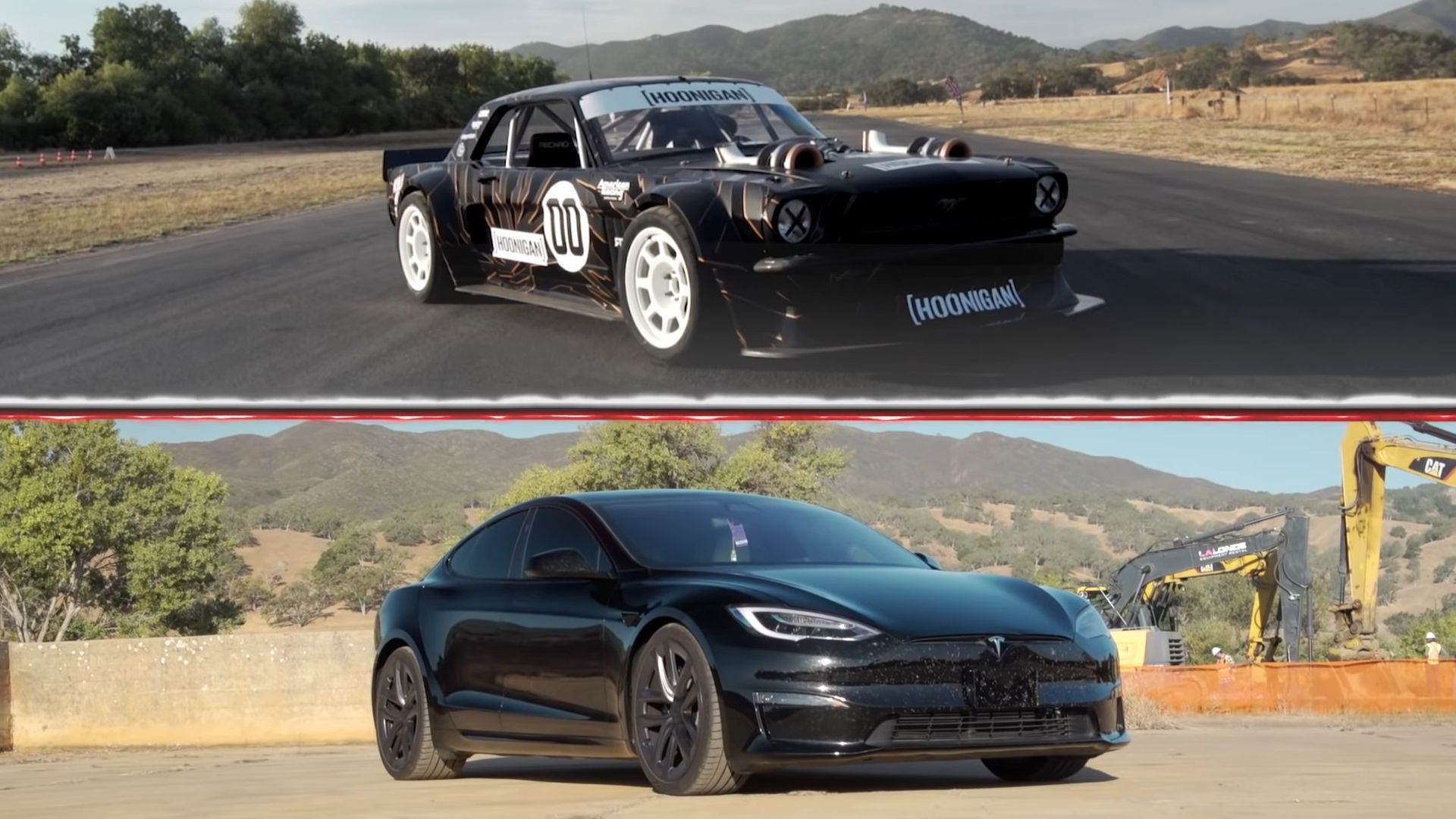 2022 Ken Block's Hoonicorn Vs Tesla Model S Plaid Is An Epic Drag Battle