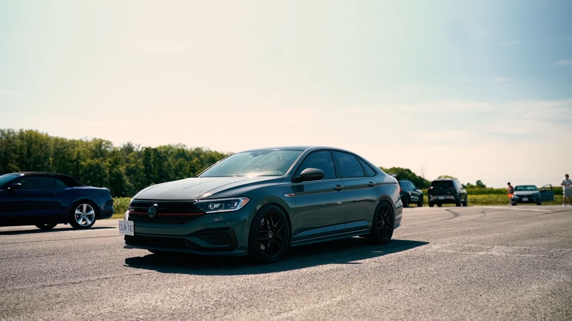 Watch A Tuned Volkswagen Jetta Go Head-To-Head Against A Ford Mustang GT