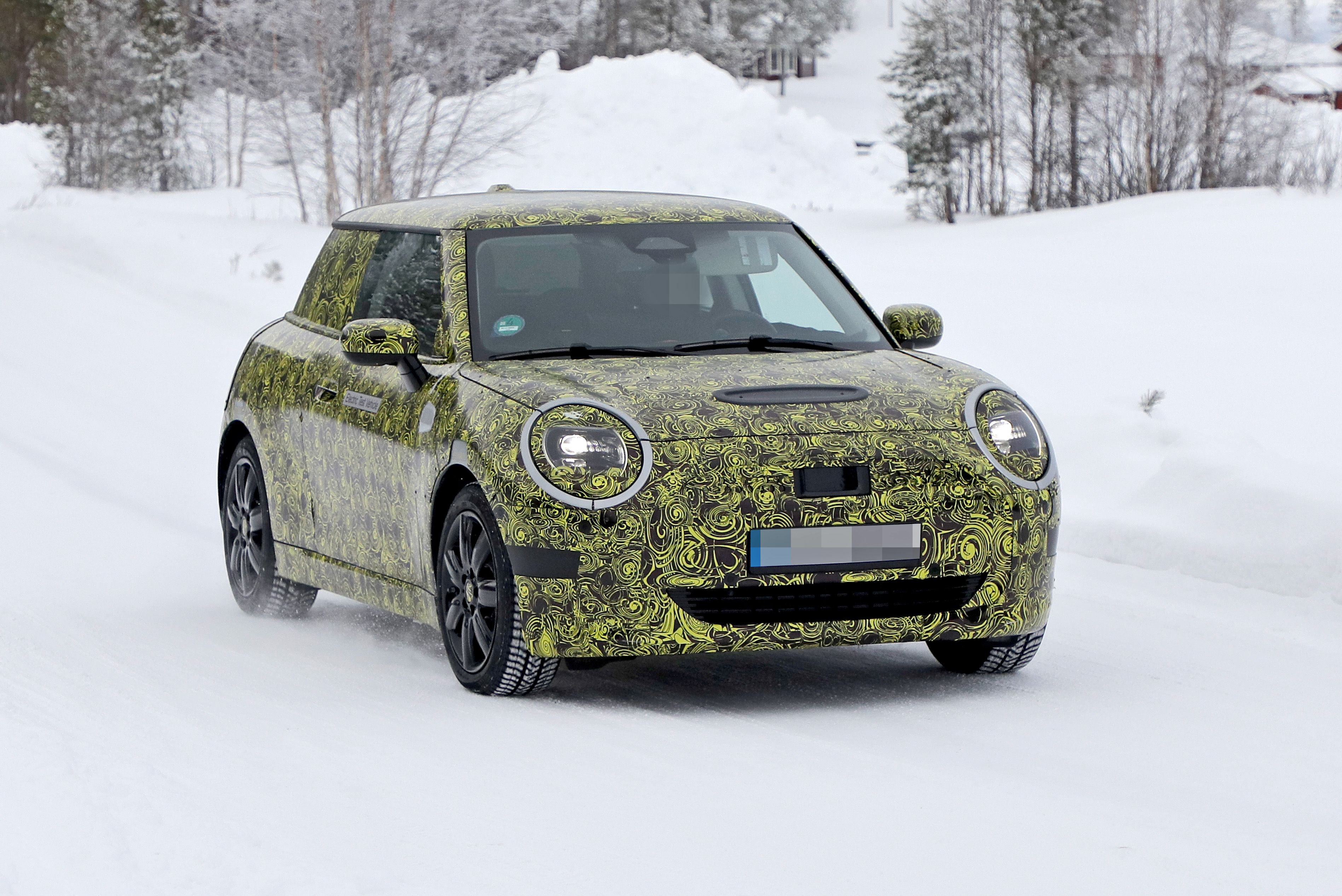 The 2023 MINI Cooper EV Prototype Has Been Spied Playing In The Snow