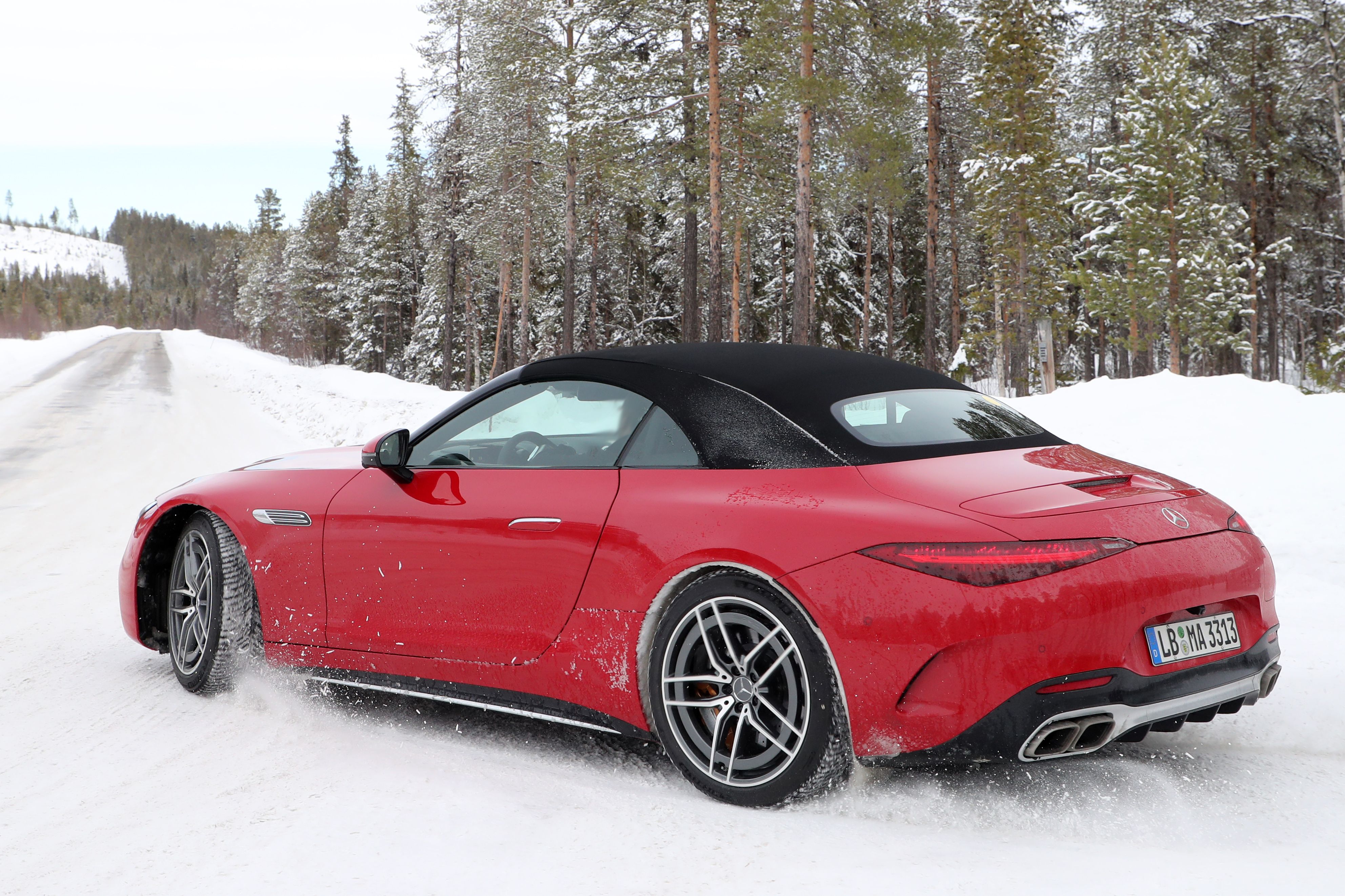 The 2023 Mercedes-AMG SL 63e Steps Out In The Cold