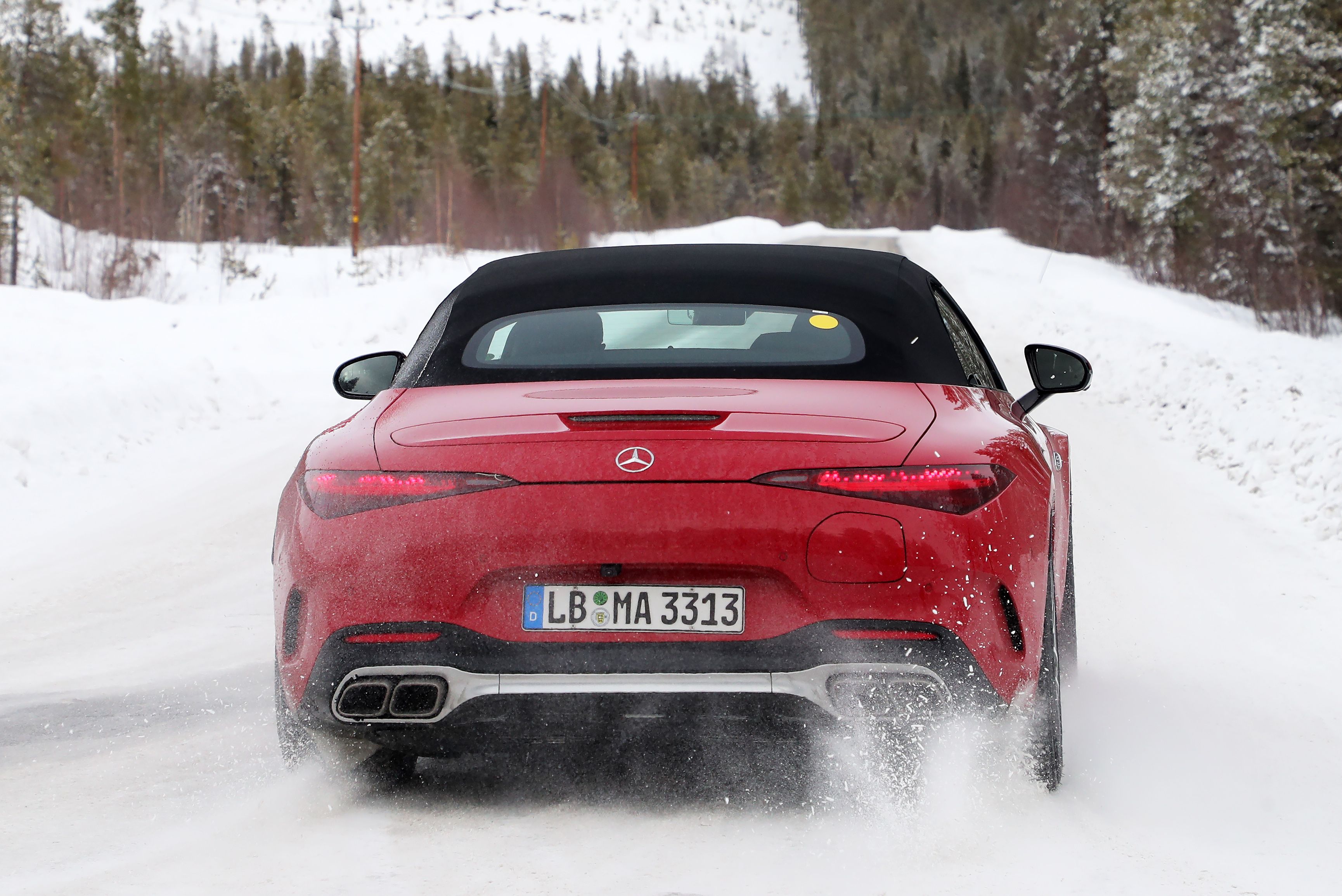 The 2023 Mercedes-AMG SL 63e Steps Out In The Cold