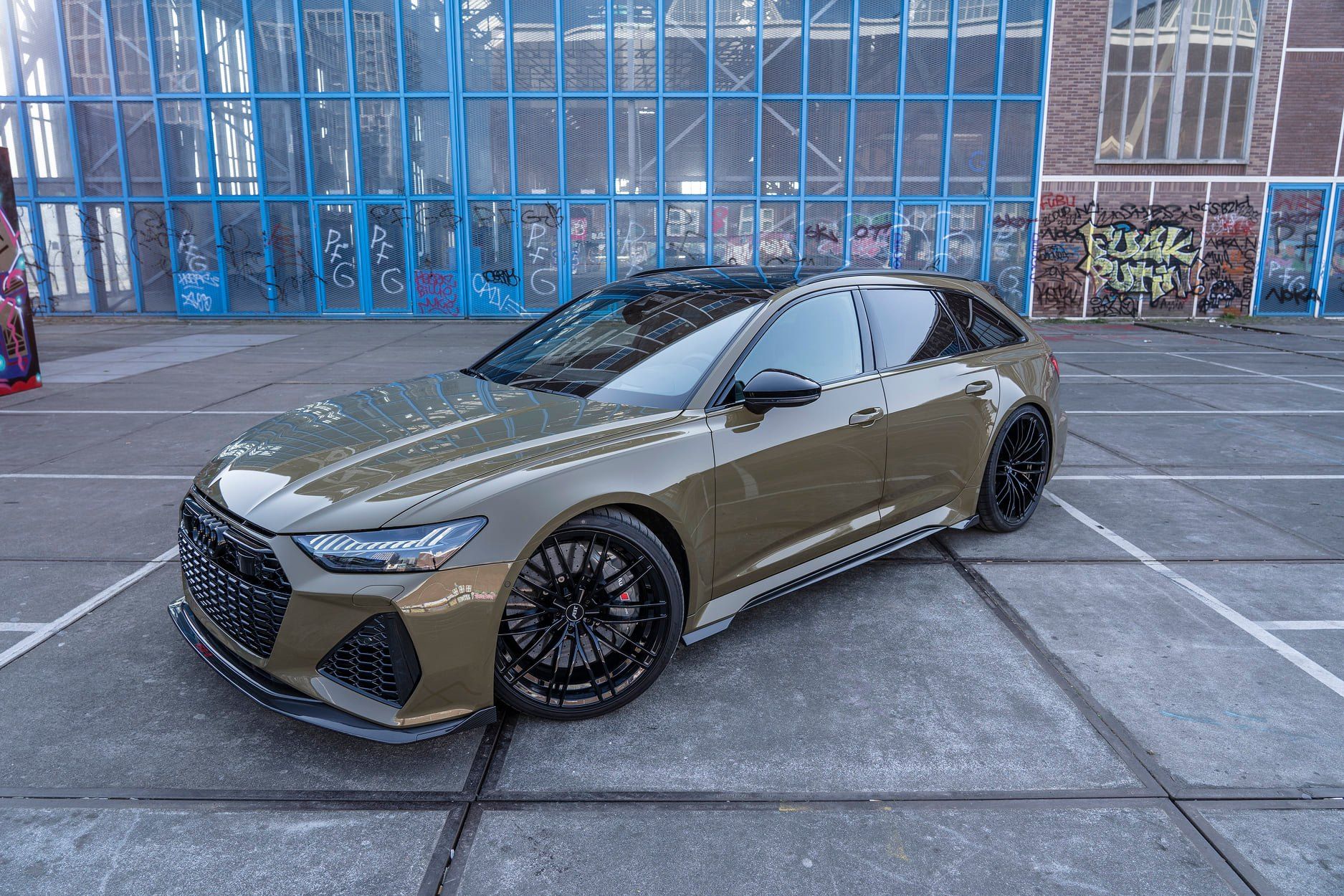 This Audi RS6 Avant Tactical Green by ABT Looks Like A Dream Came True