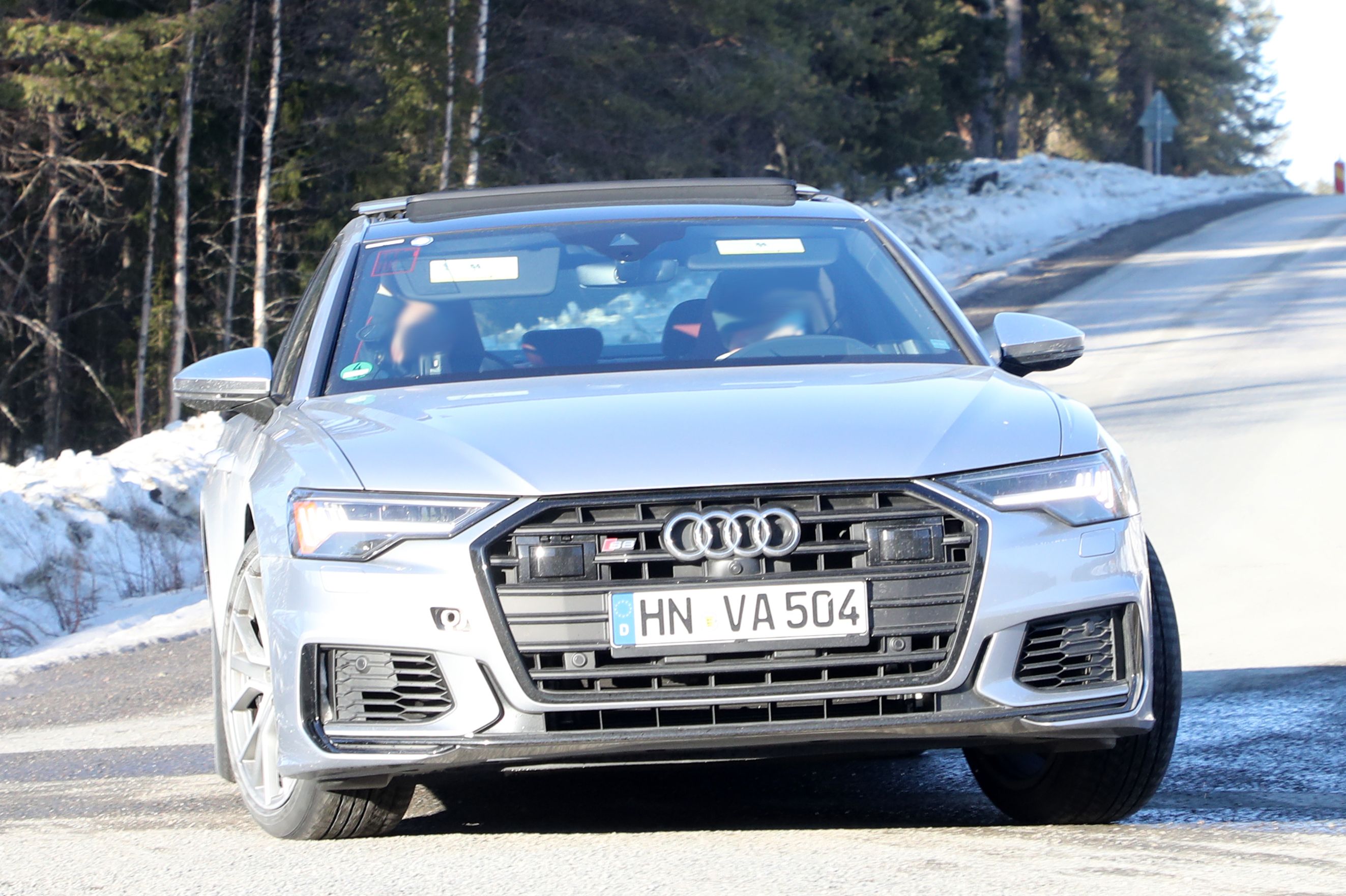 A Weird Audi S6-Based Mule With Loud Exhausts Caught Testing In ...