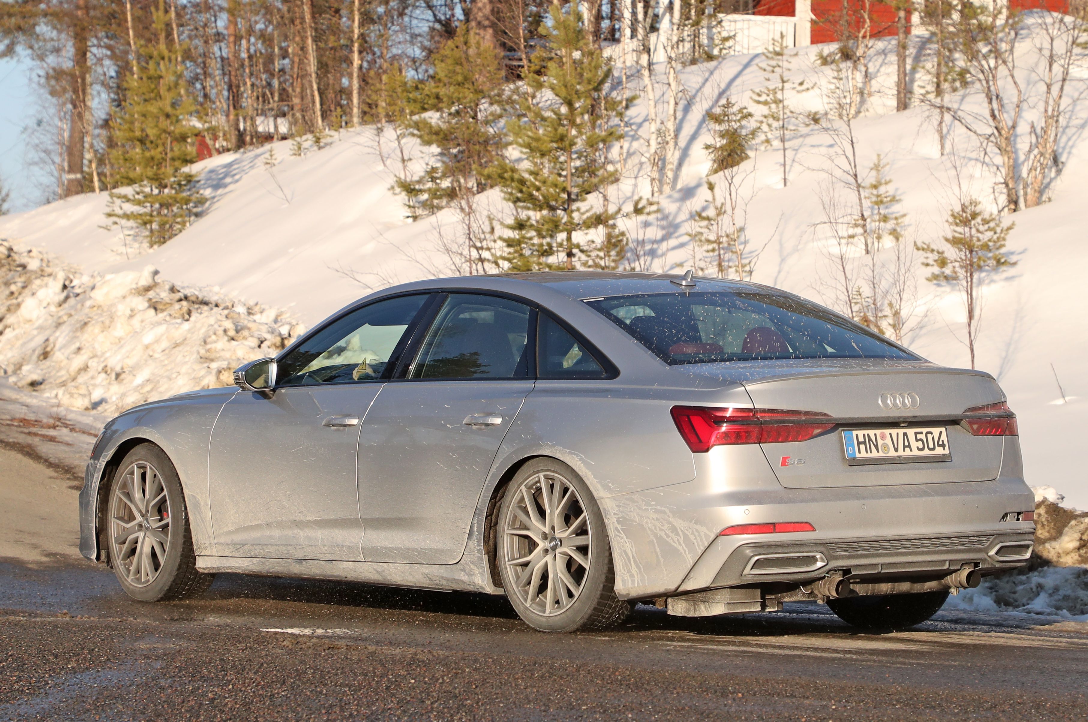 A Weird Audi S6-Based Mule With Loud Exhausts Caught Testing In ...