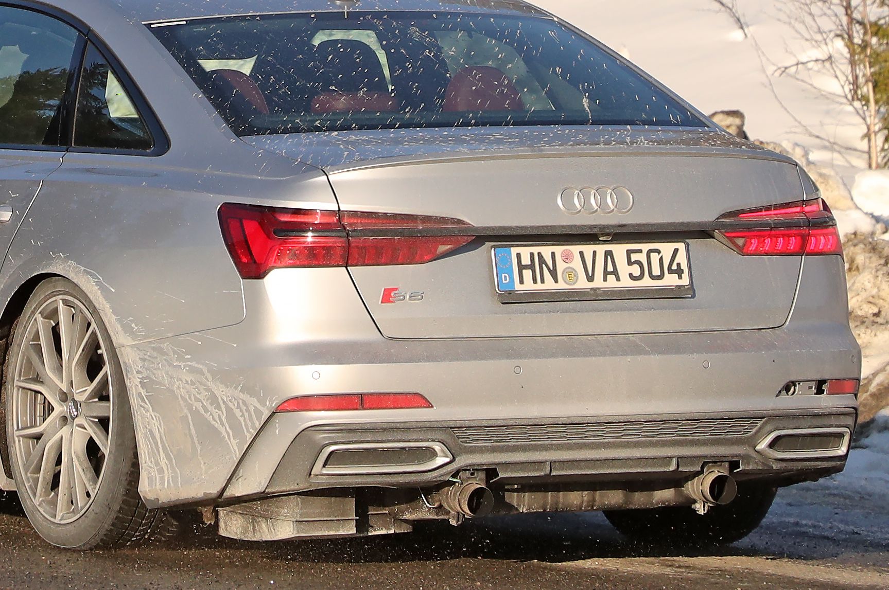 A Weird Audi S6-Based Mule With Loud Exhausts Caught Testing In ...