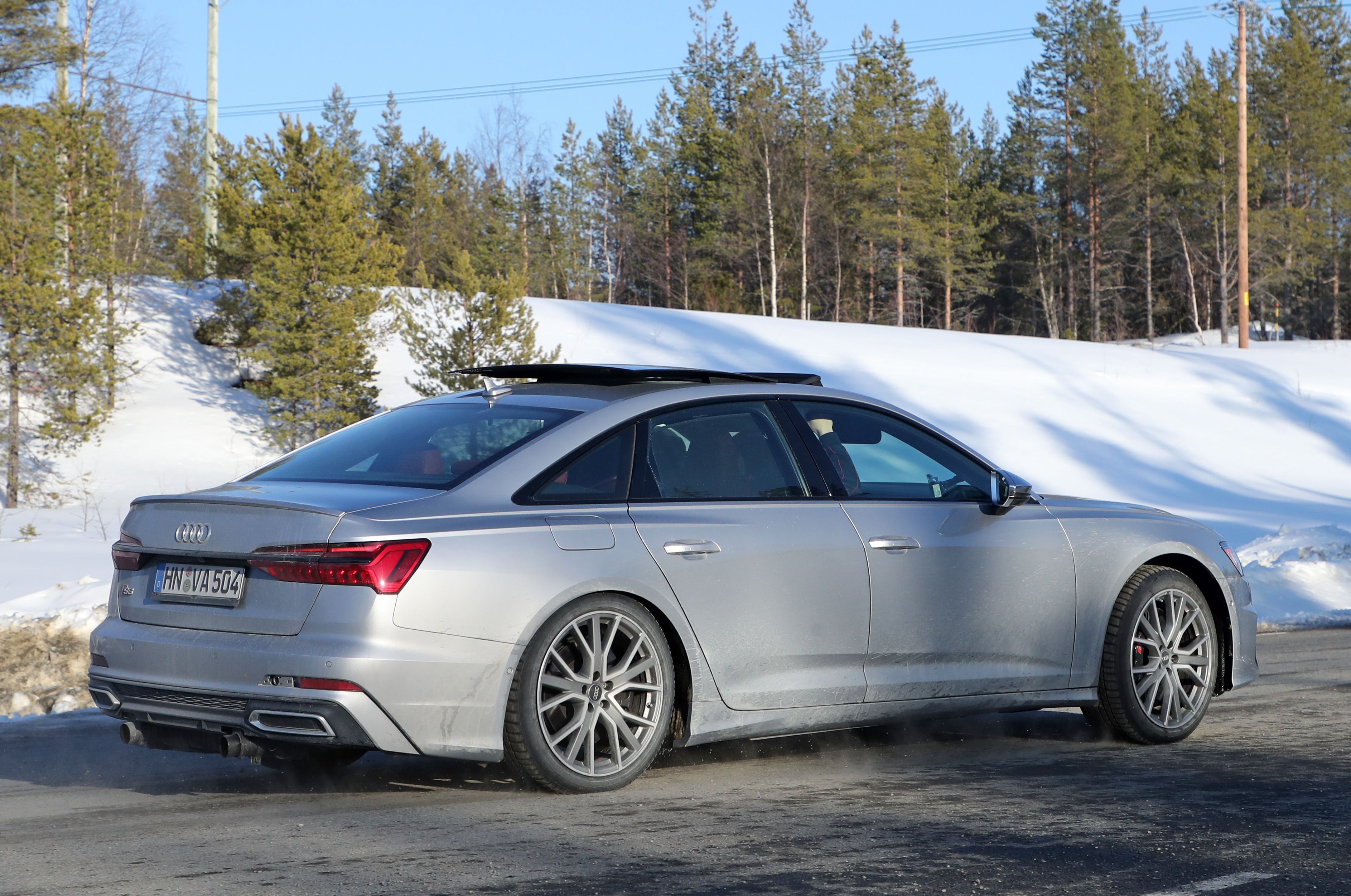 A Weird Audi S6-Based Mule With Loud Exhausts Caught Testing In ...