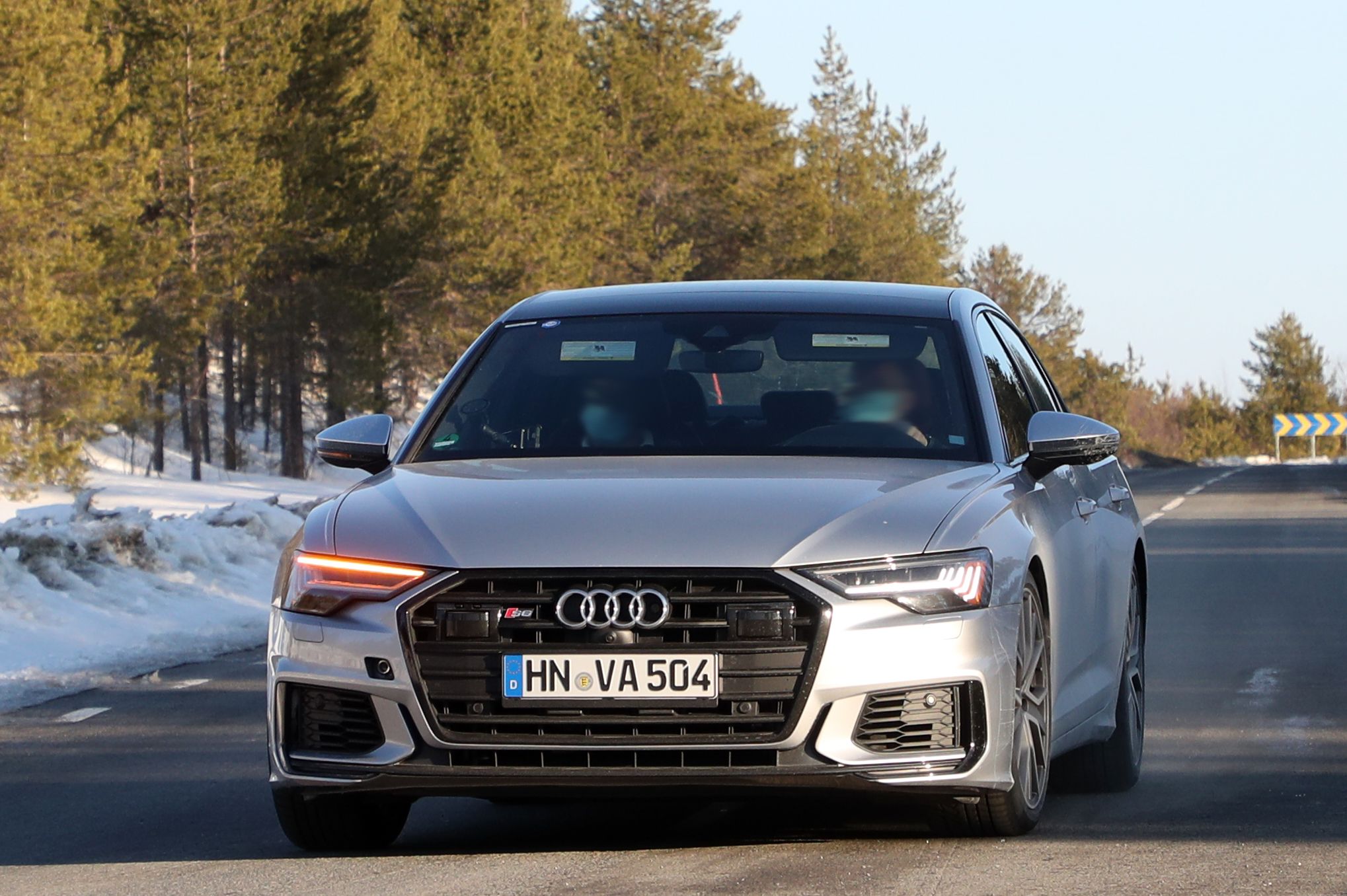 A Weird Audi S6-Based Mule With Loud Exhausts Caught Testing In ...