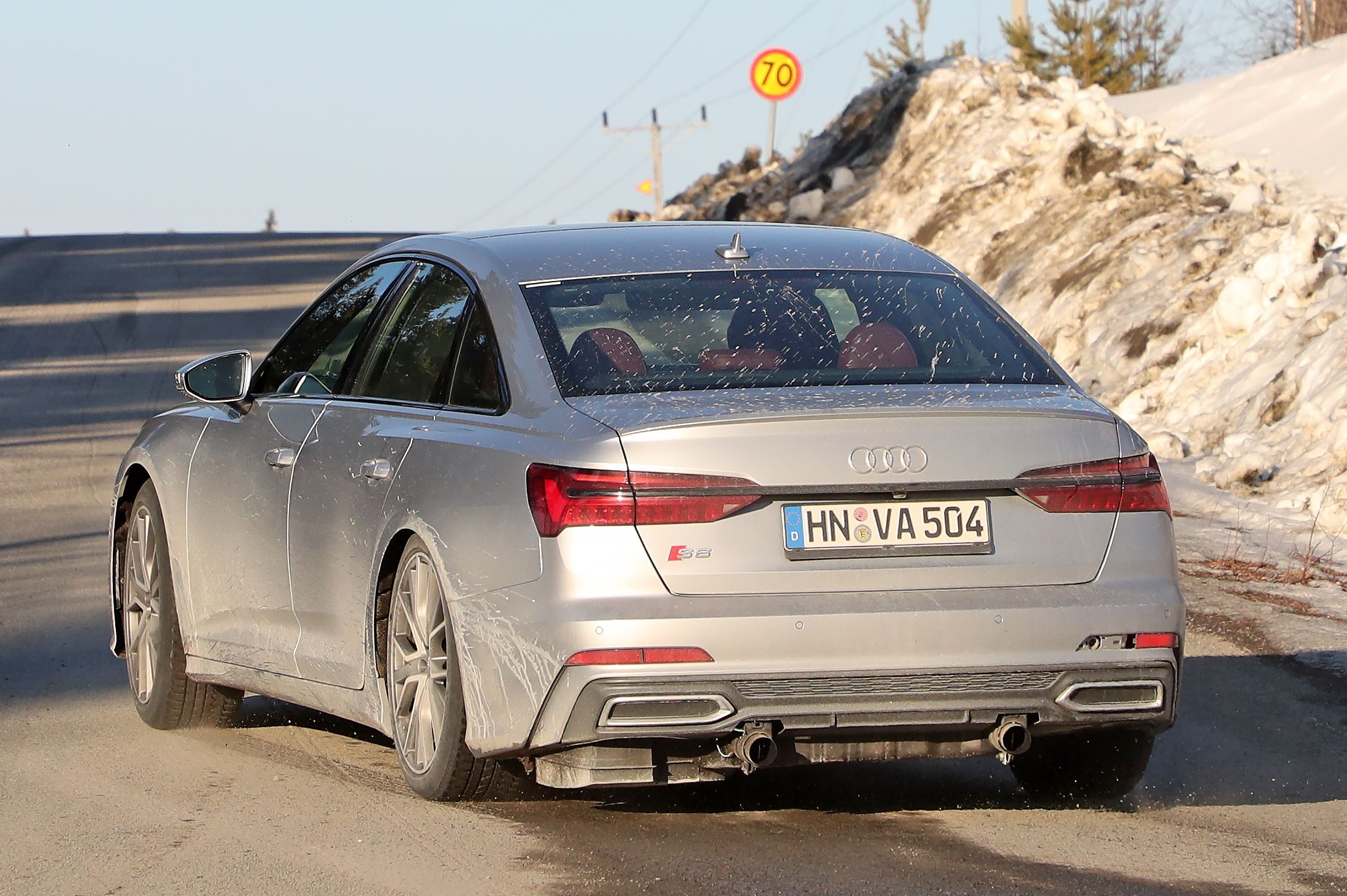 A Weird Audi S6-Based Mule With Loud Exhausts Caught Testing In ...