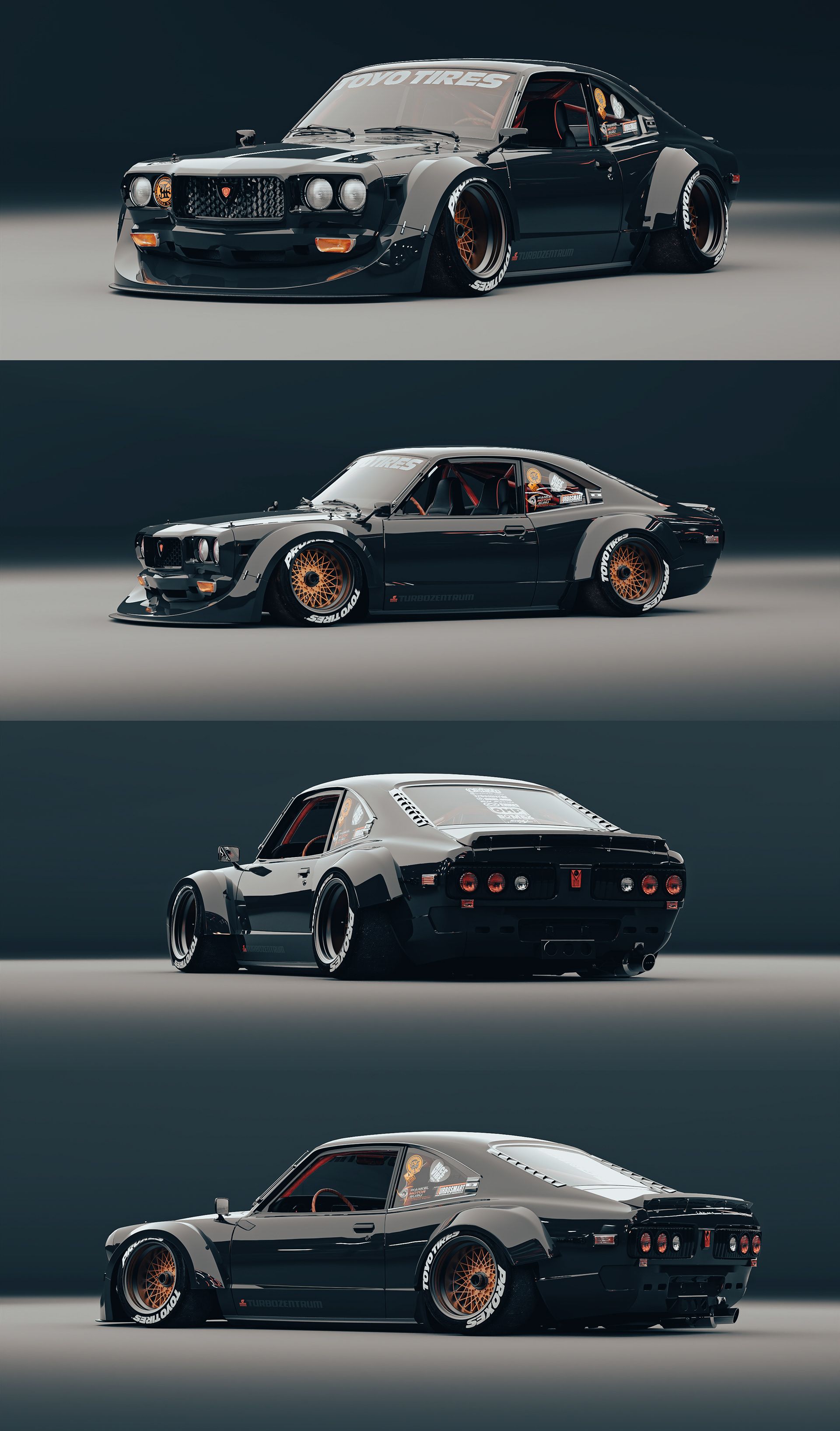 This Mazda RX-3 Widebody Concept is JDM Restomoding Done Right