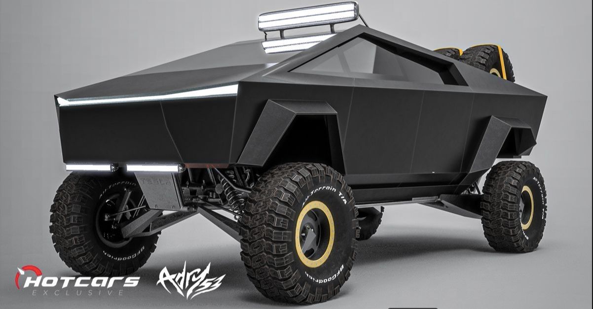 Rendering: An Off-Road Tesla Cybertruck With the Angles to go Anywhere