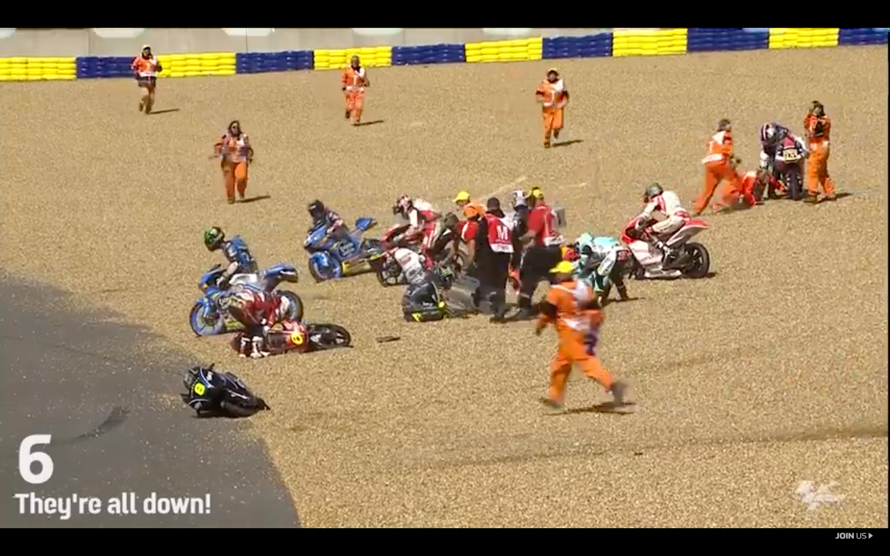 Video: MotoGP Crash Compilation: The Art of Flying